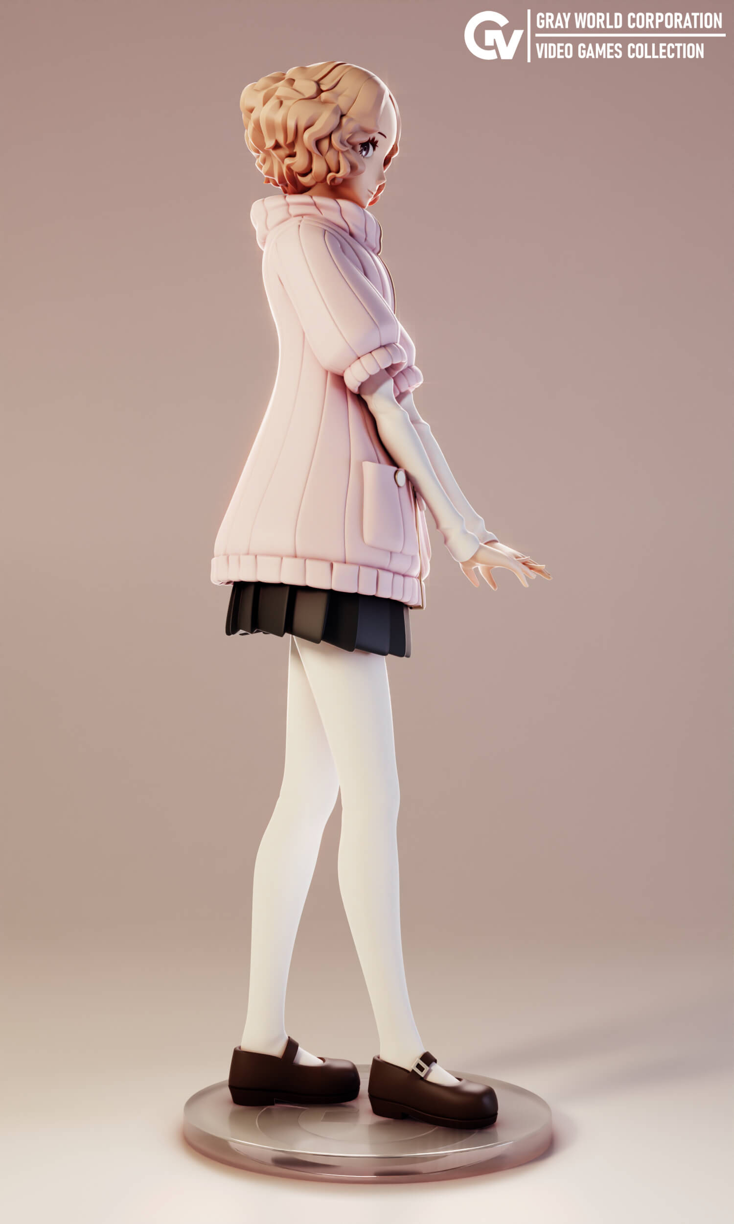 Haru Okumura - Persona 3D Model by Gray World Corporation