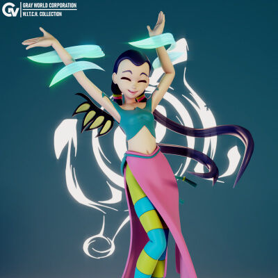 Hay Lin - W.i.t.c.h 3D Model by Gray World Corporation
