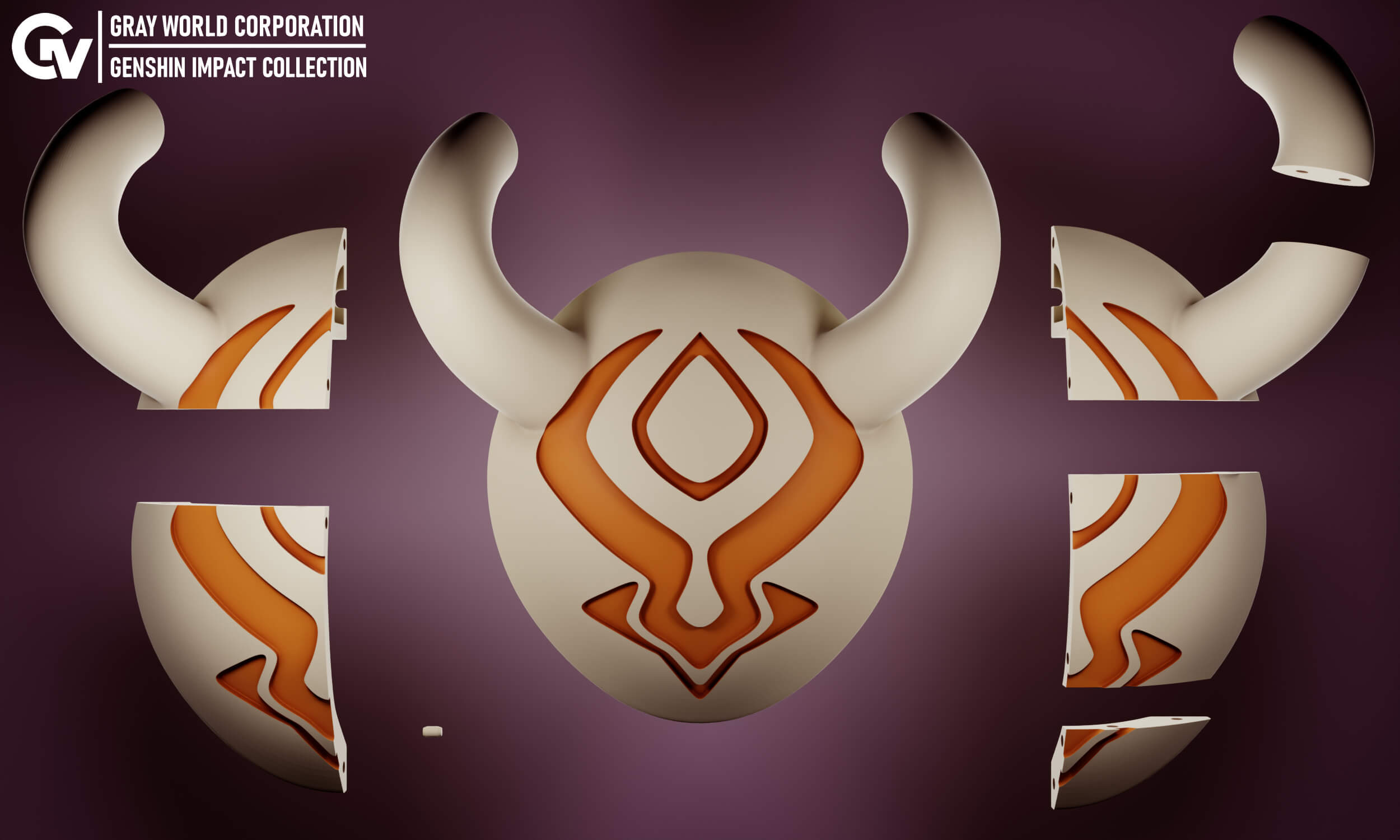 Hilichurl Mask - Genshin Impact 3D Model by Gray World Corporation