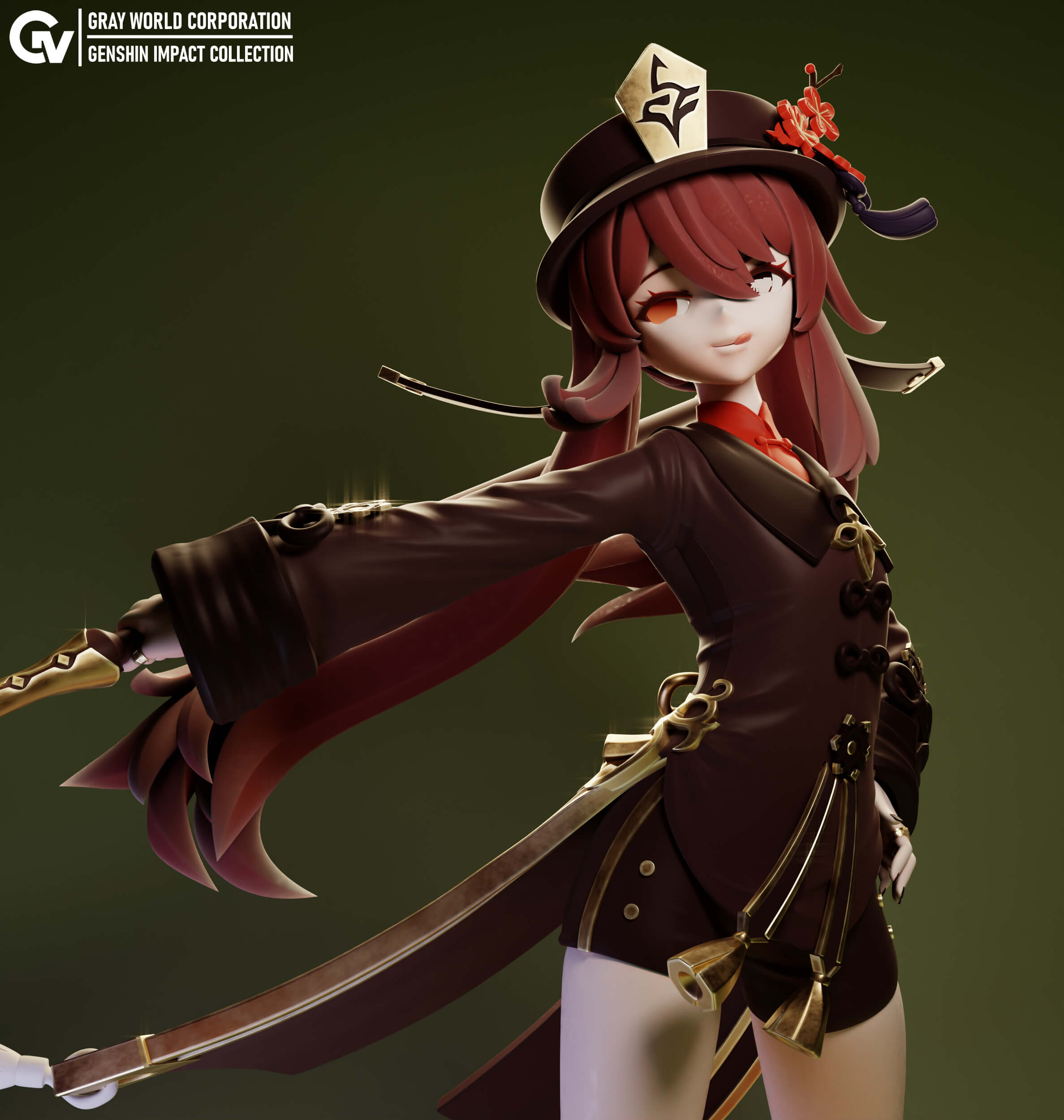 Hu Tao 2 - Genshin Impact 3D Model by Gray World Corporation