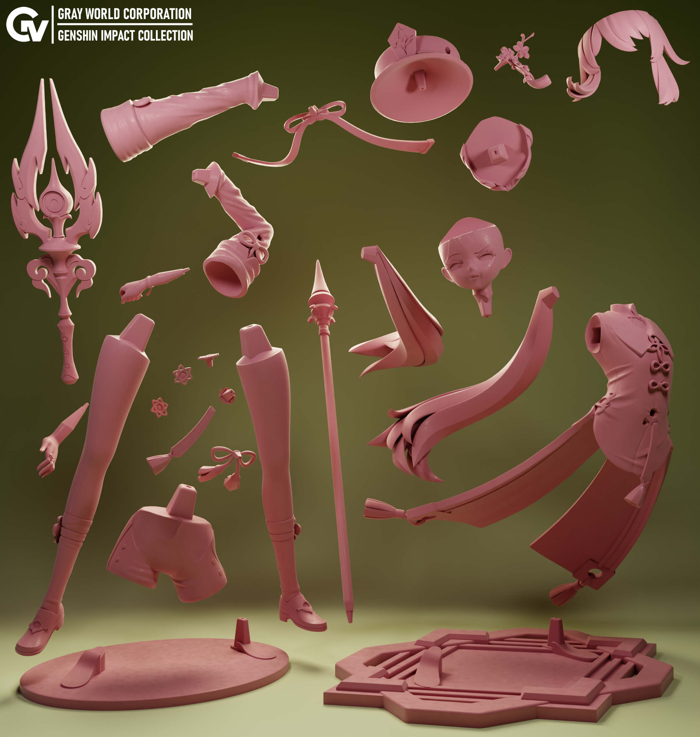 Hu Tao 2 - Genshin Impact 3D Model by Gray World Corporation