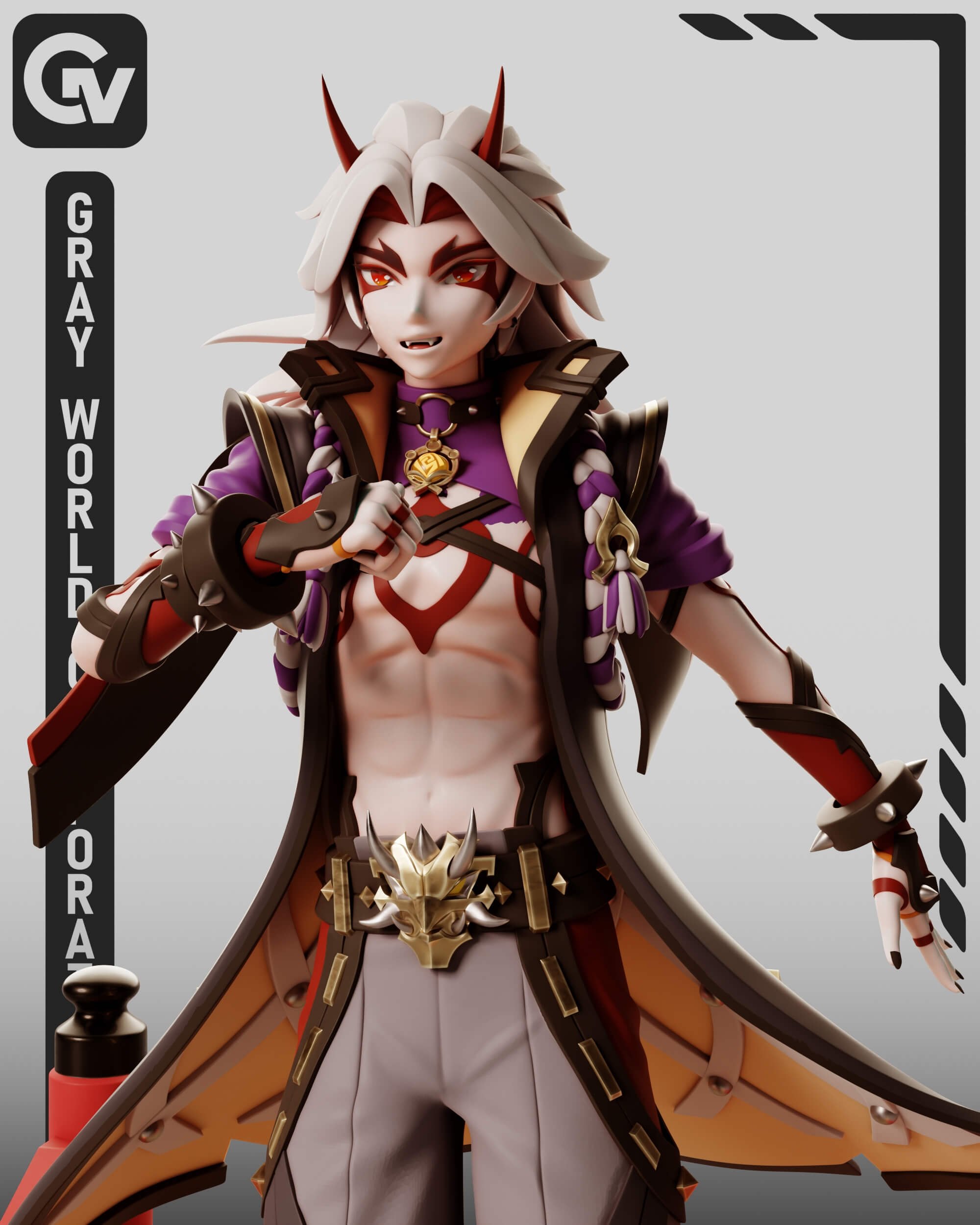 Itto - Genshin Impact 3D Model by Gray World Corporation