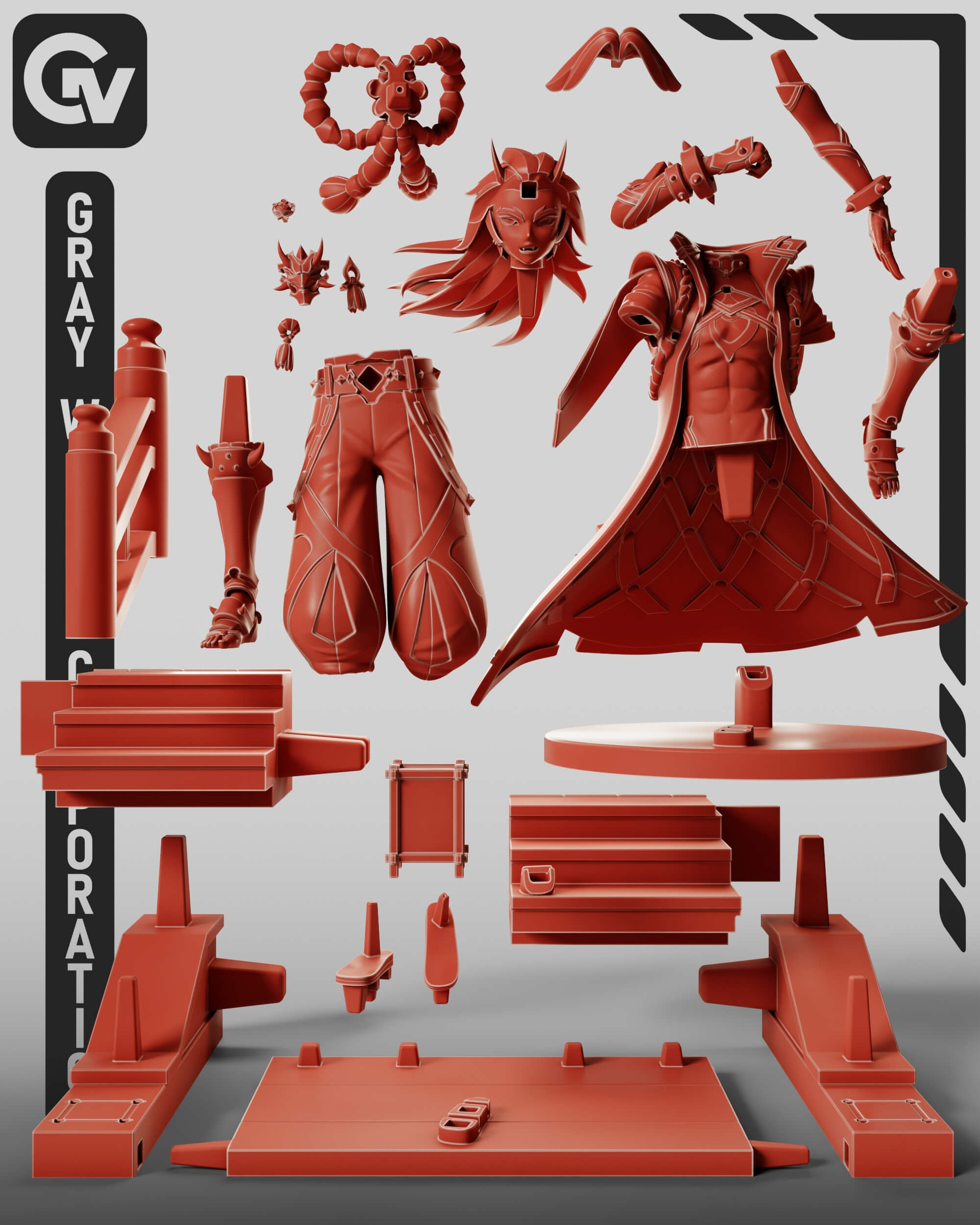 Itto - Genshin Impact 3D Model by Gray World Corporation
