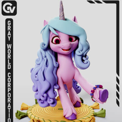 Izzy Moonbow - My Little Pony 3D Model by Gray World Corporation