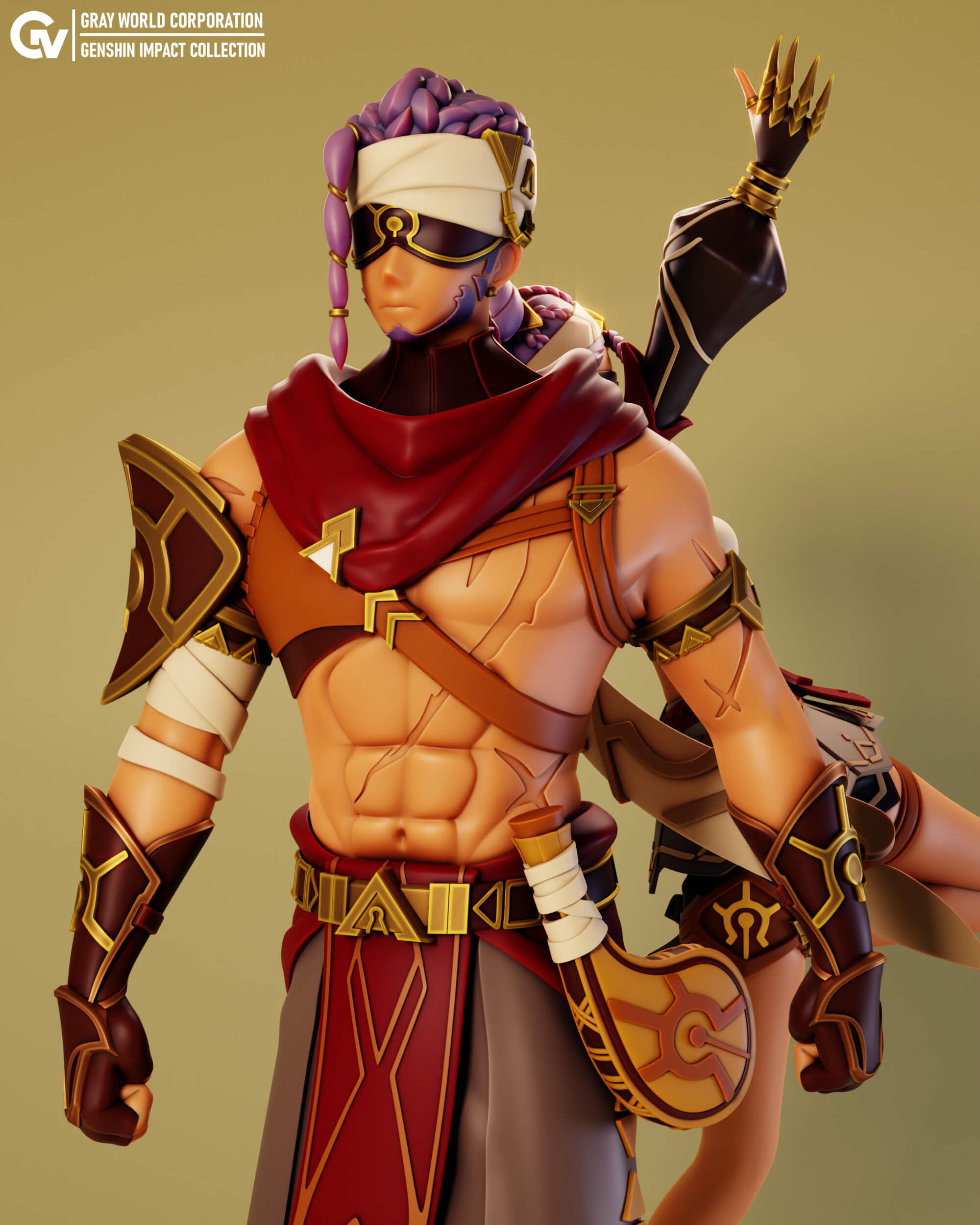 Jeht and Jebrael - Genshin Impact 3D Model by Gray World Corporation