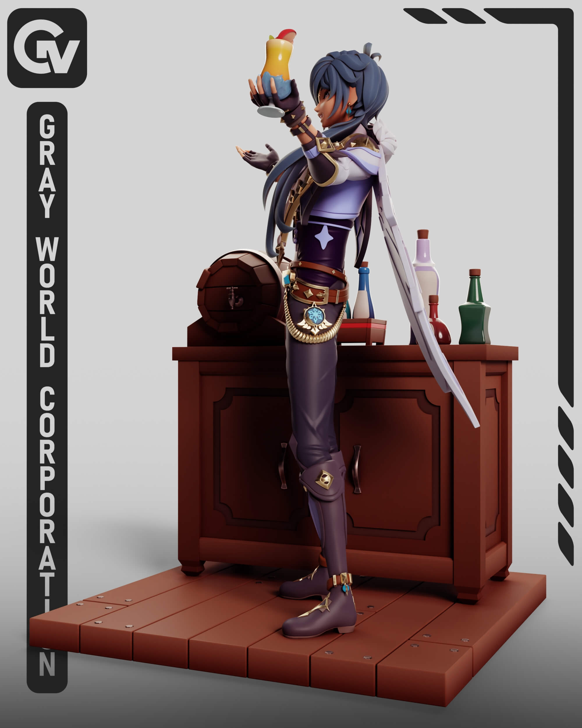 Kaeya - Genshin Impact 3D Print Model by Gray World Corporation