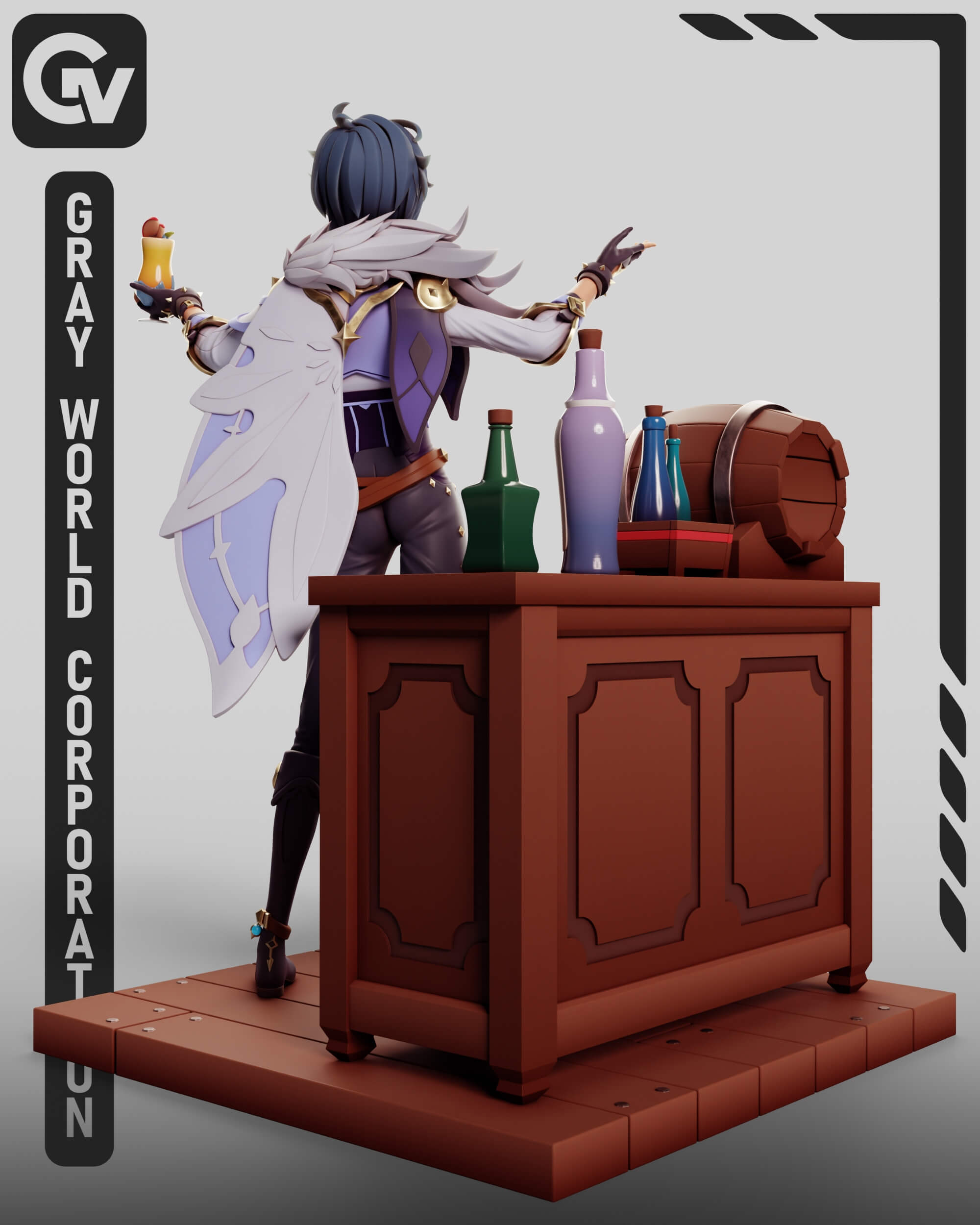 Kaeya - Genshin Impact 3D Print Model by Gray World Corporation