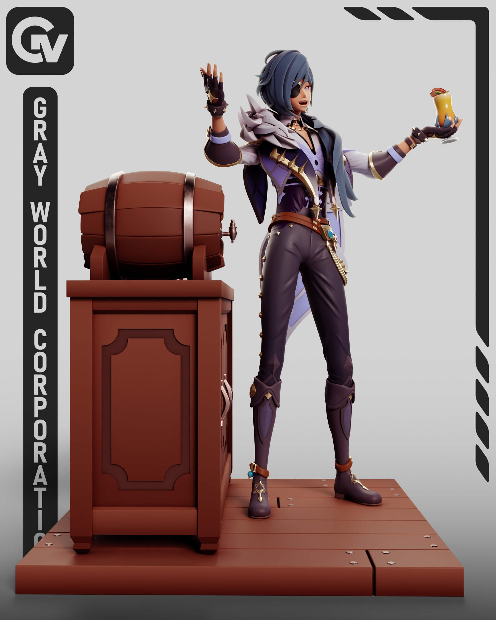 Kaeya - Genshin Impact 3D Print Model by Gray World Corporation