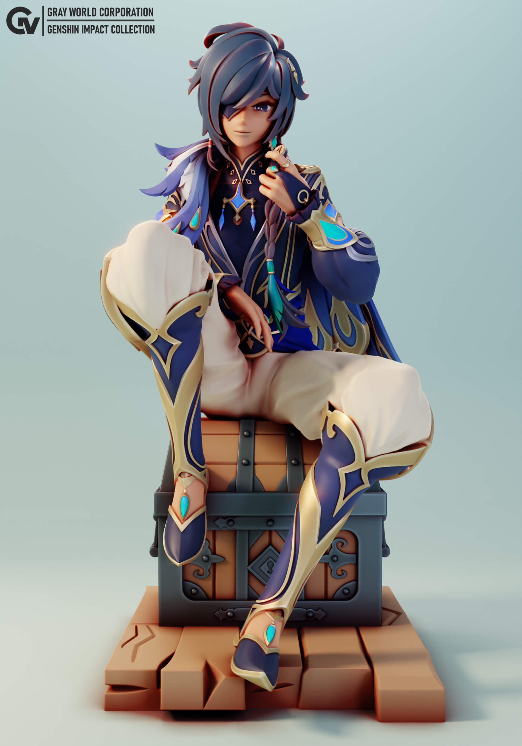 Kaeya "Sailwind Shadow" - Genshin Impact 3D Model by Gray World Corporation