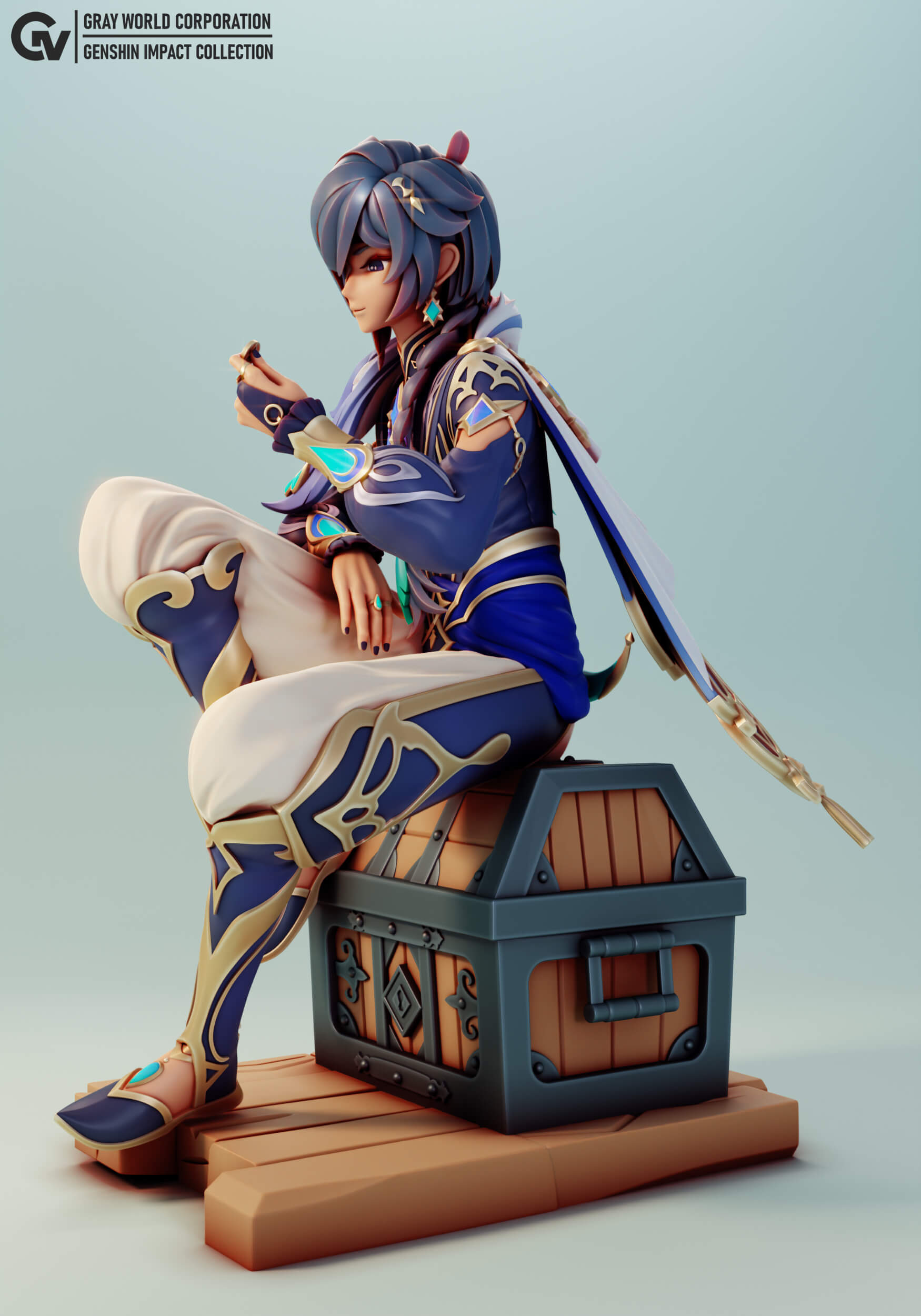 Kaeya "Sailwind Shadow" - Genshin Impact 3D Model by Gray World Corporation