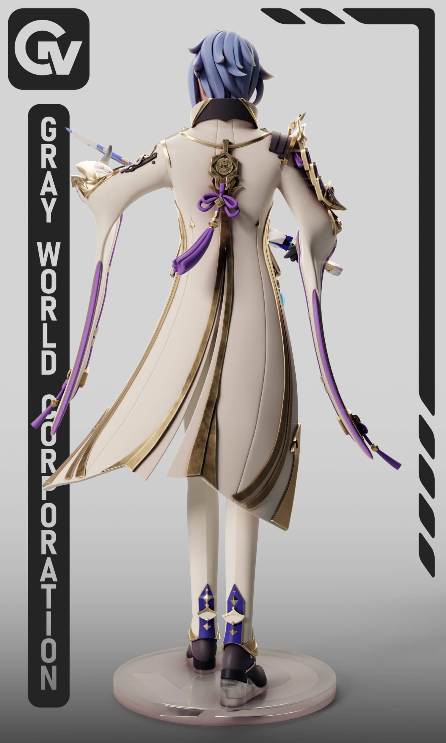 Kamisato Ayato - Genshin Impact 3D Model by Gray World Corporation