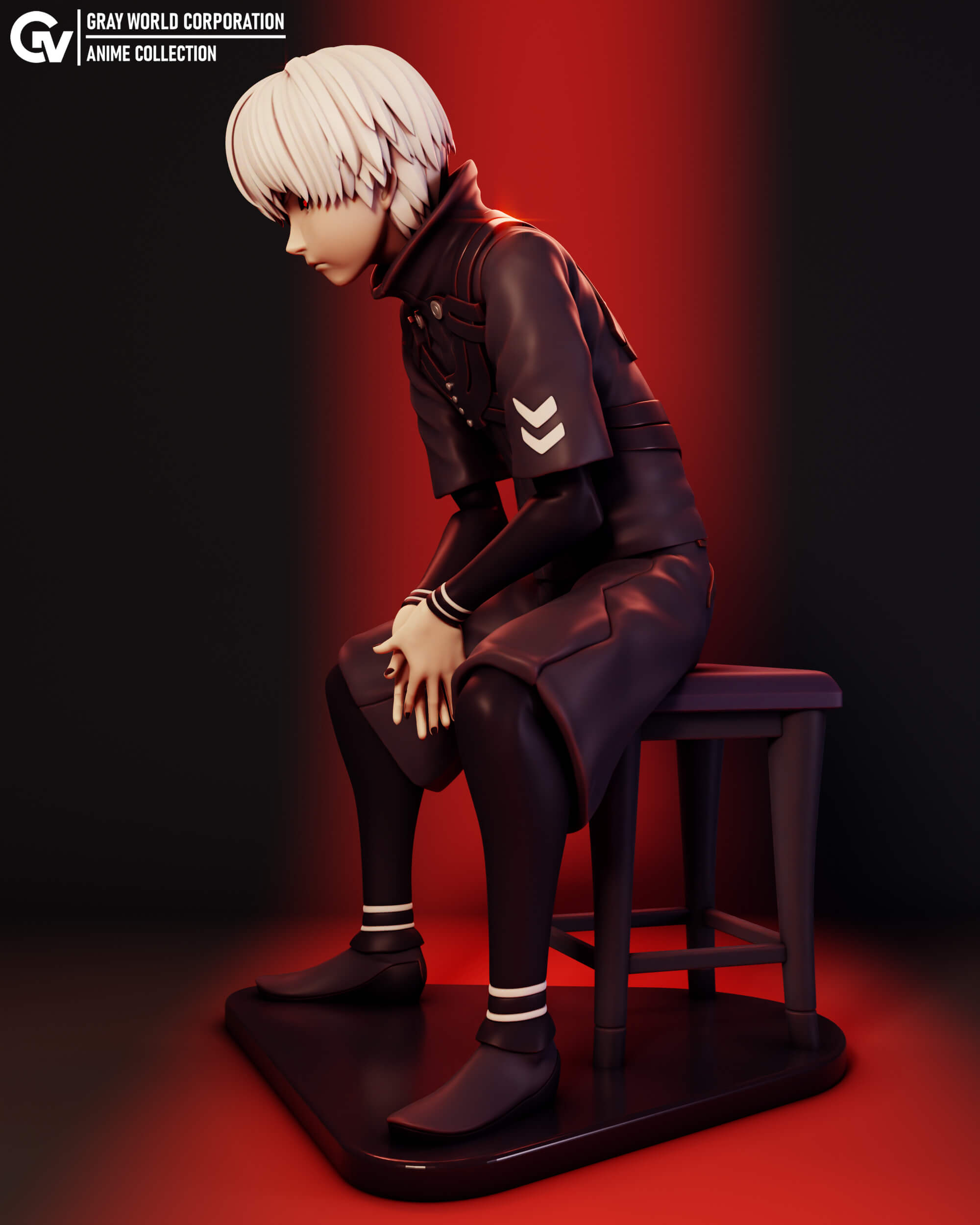 Kaneki Ken - Tokyo Ghoul 3D Model by Gray World Corporation