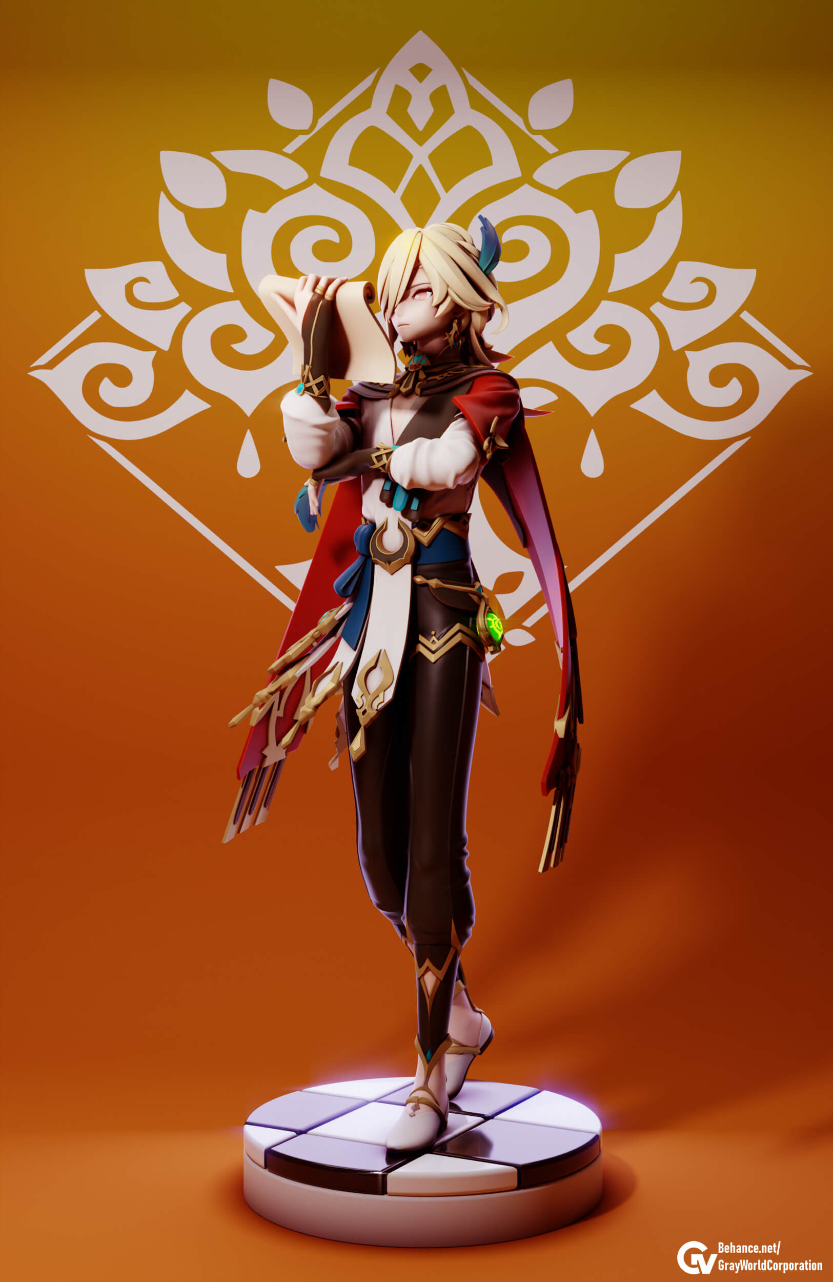 Kaveh - Genshin Impact 3D Print Model by Gray World Corporation