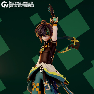 Kinich - Genshin Impact 3D Model by Gray World Corporation