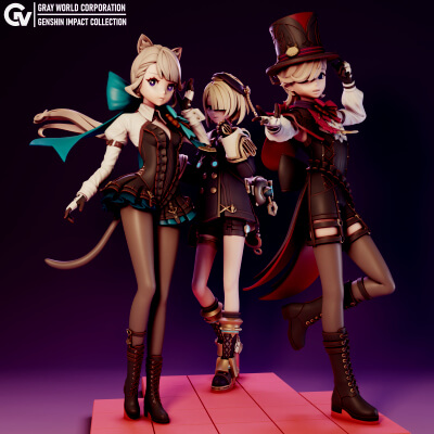 Capitano - Genshin Impact 3D Model by Gray World Corporation