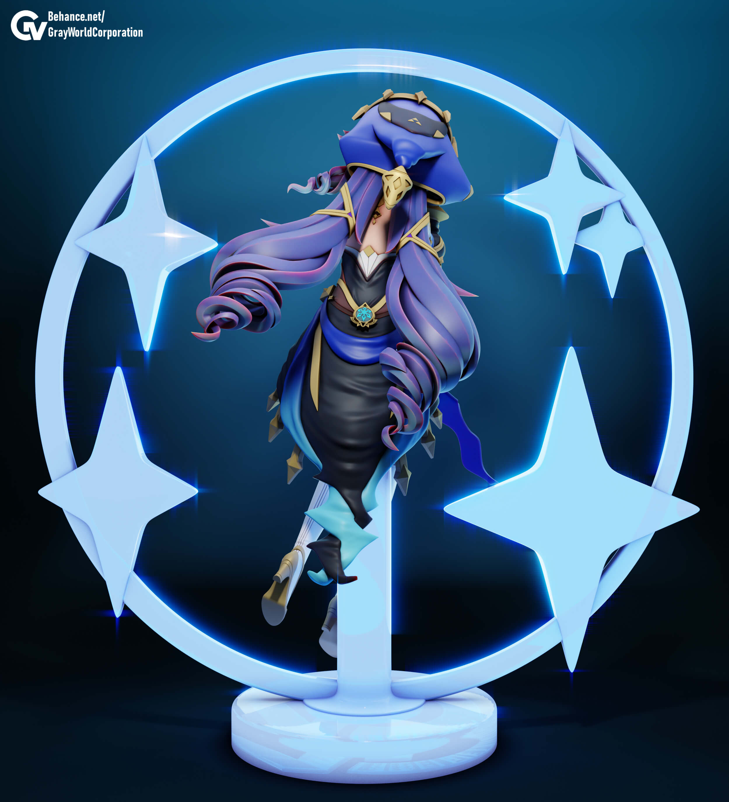 Layla 2 - Genshin Impact 3D Model by Gray World Corporation