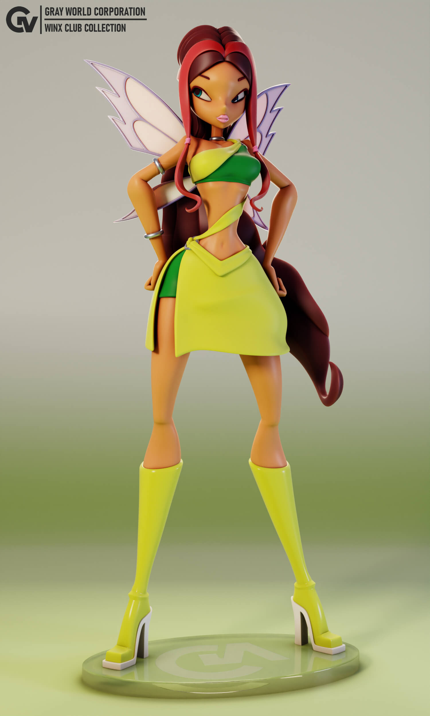 Layla Fairy Form - Winx Club 3D Print Model by Gray World Corporation