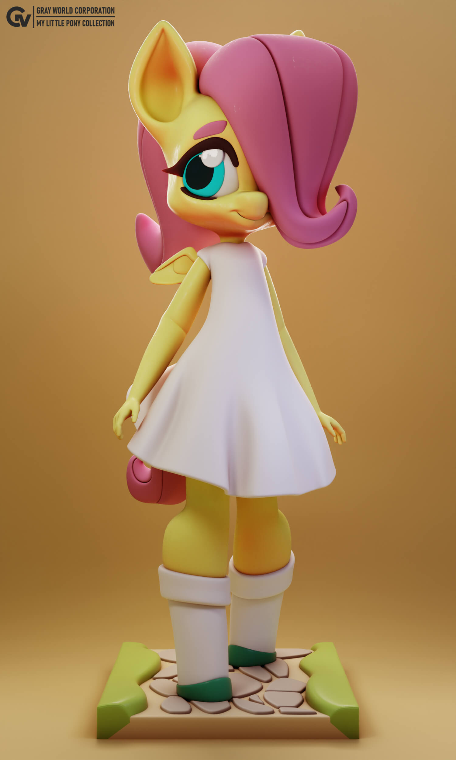 Little Fluttershy - My Little Pony 3D Model by Gray World Corporation