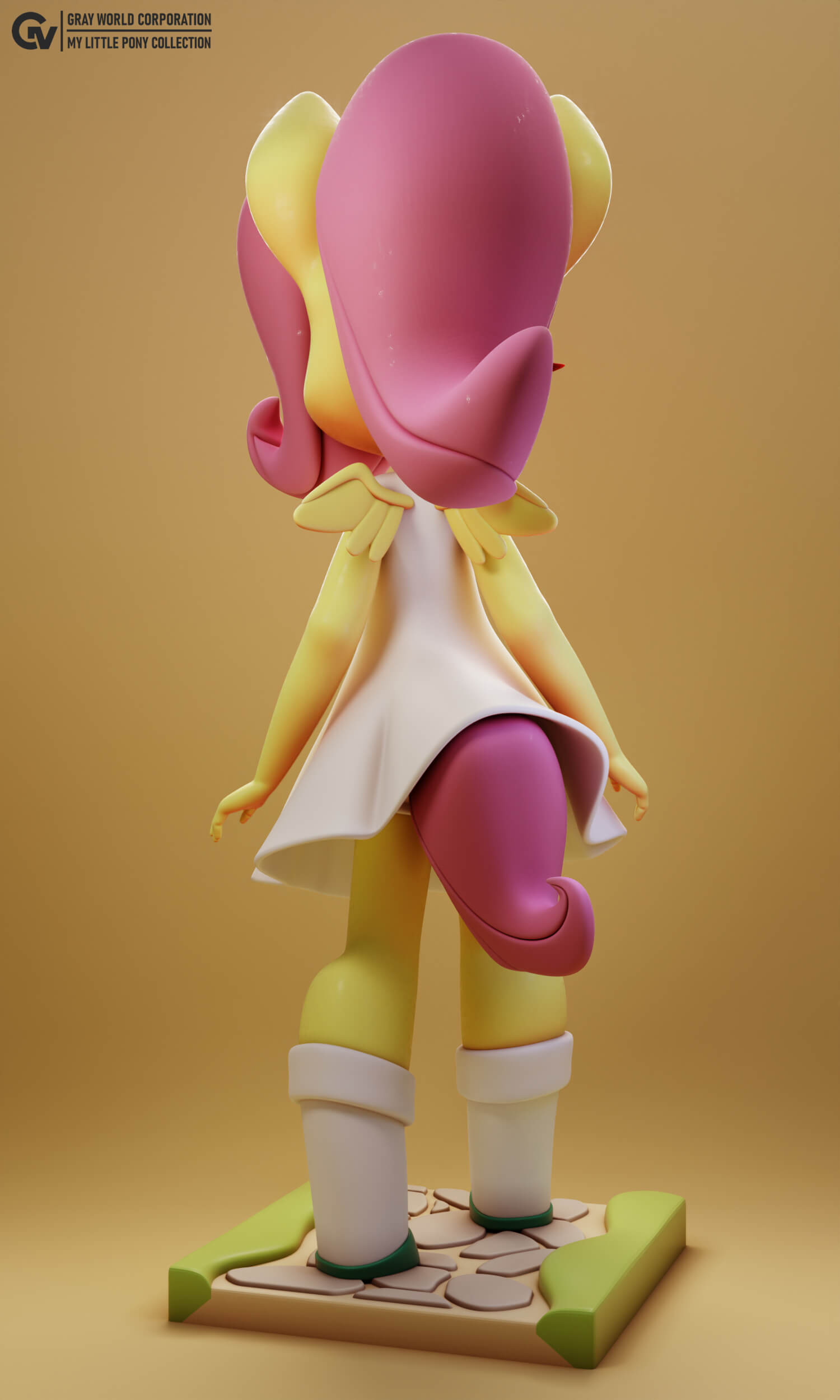 Little Fluttershy - My Little Pony 3D Model by Gray World Corporation
