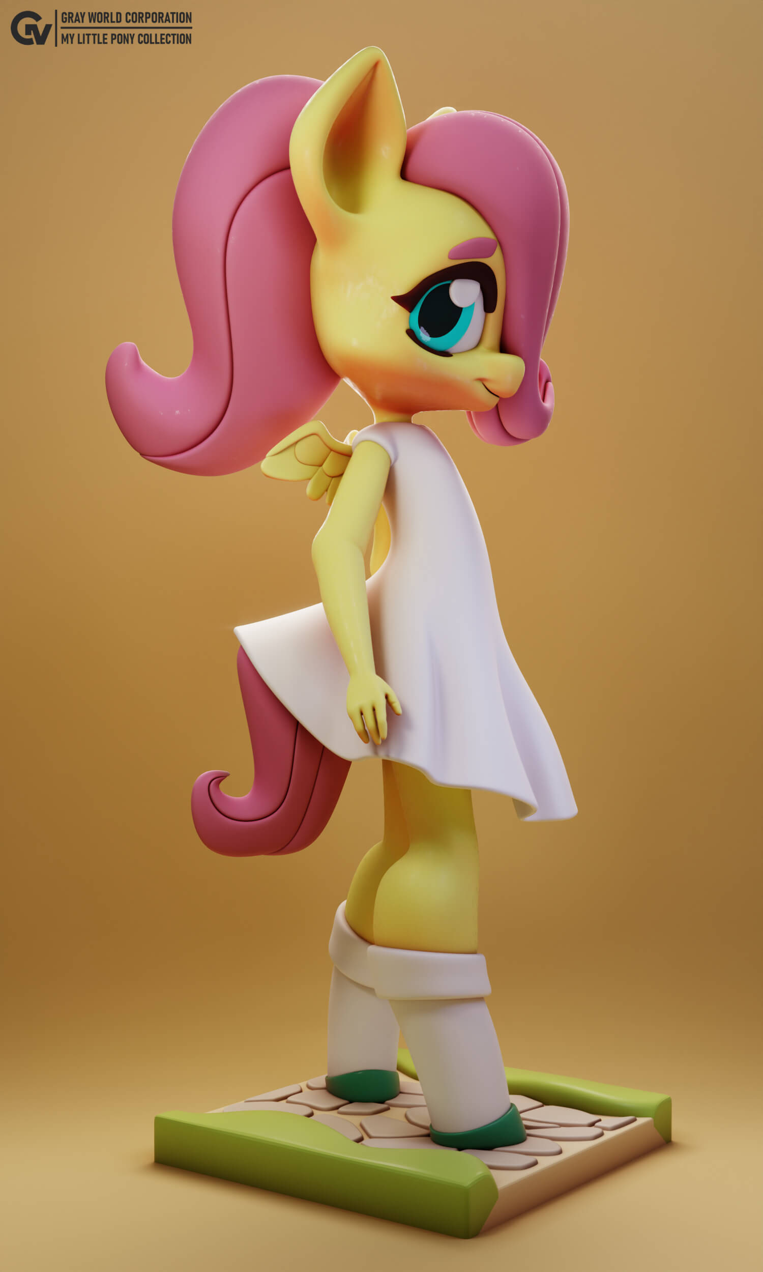 Little Fluttershy - My Little Pony 3D Model by Gray World Corporation