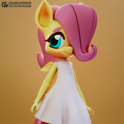 Little Fluttershy - My Little Pony 3D Model by Gray World Corporation