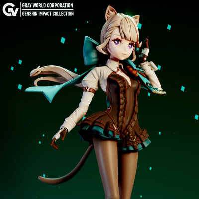 Varesa - Genshin Impact 3D Model by Gray World Corporation