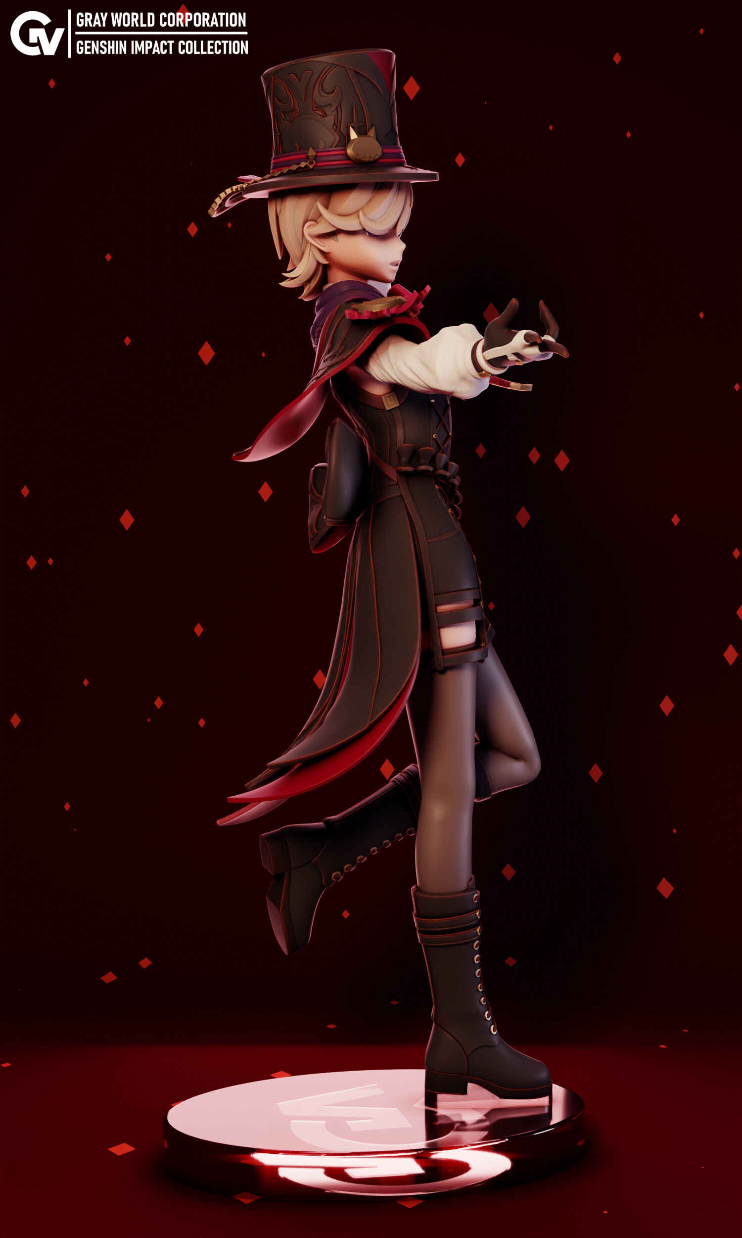 Lyney - Genshin Impact 3D Model by Gray World Corporation