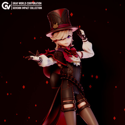 Lyney - Genshin Impact 3D Model by Gray World Corporation