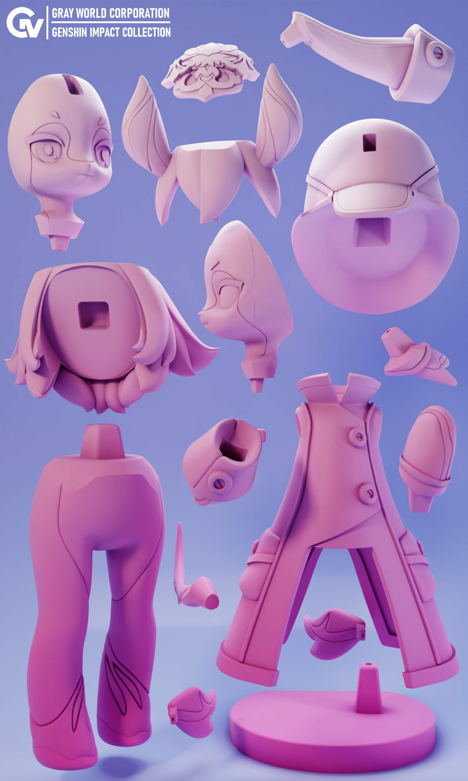 Melusine - Genshin Impact 3D Model by Gray World Corporation