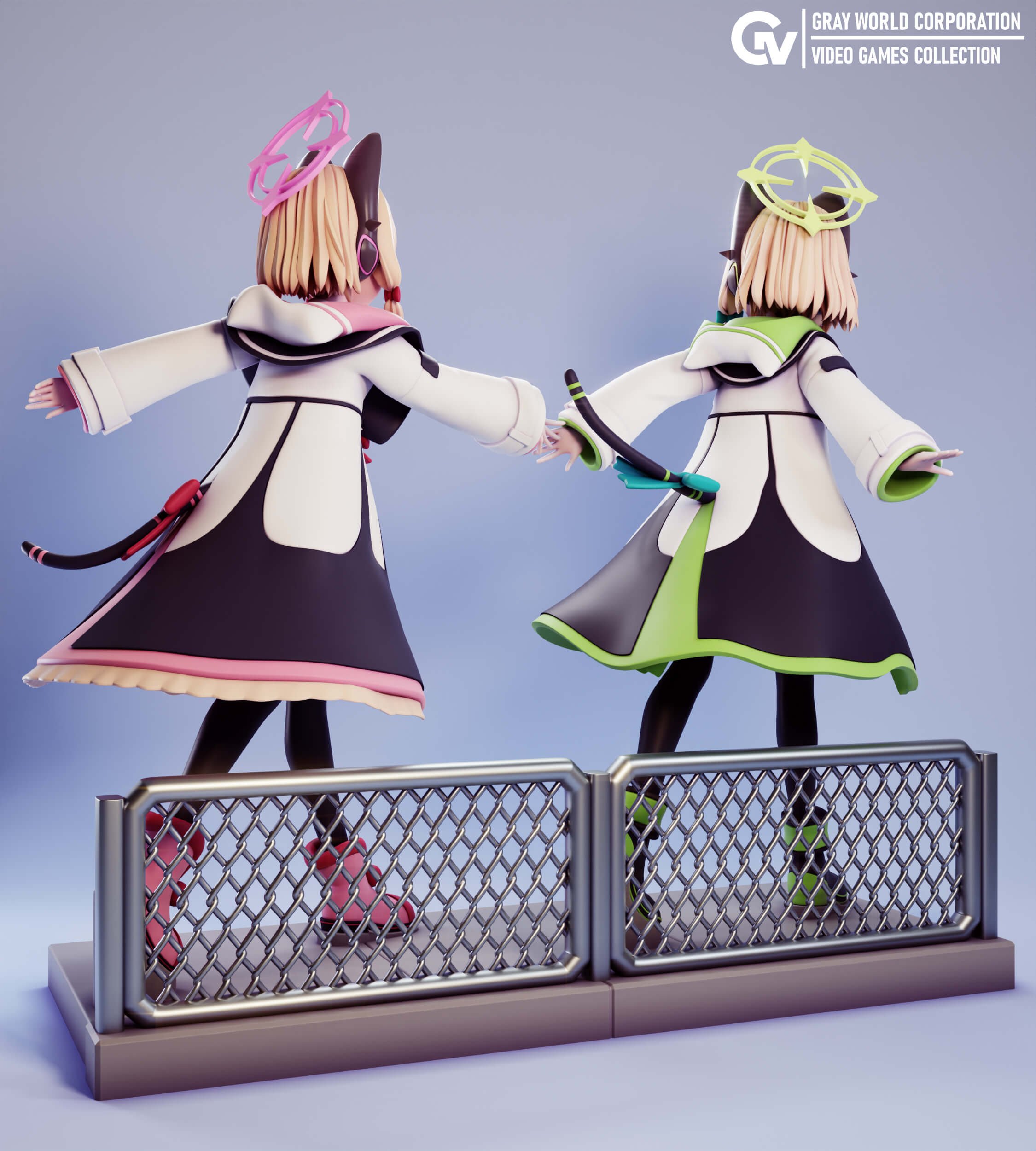 Midori and Momoi - Blue Archive 3D Model by Gray World Corporation
