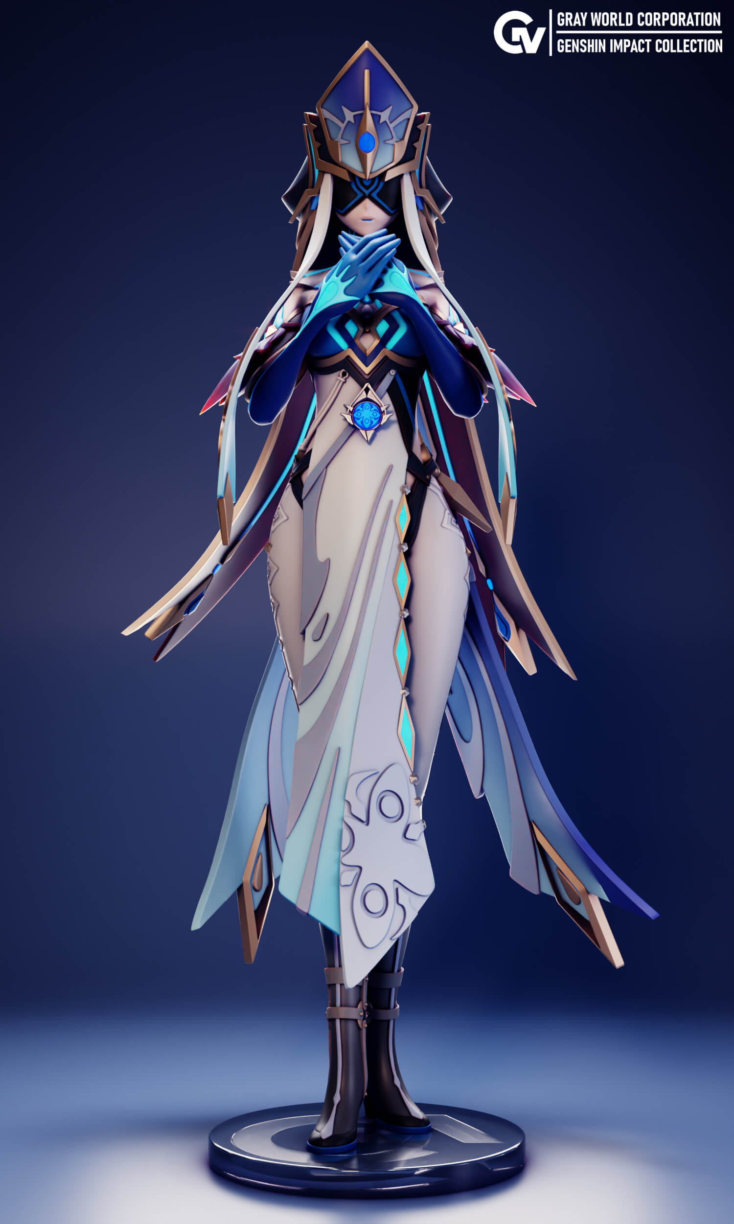 Mirror Maiden - Genshin Impact 3D Model by Gray World Corporation