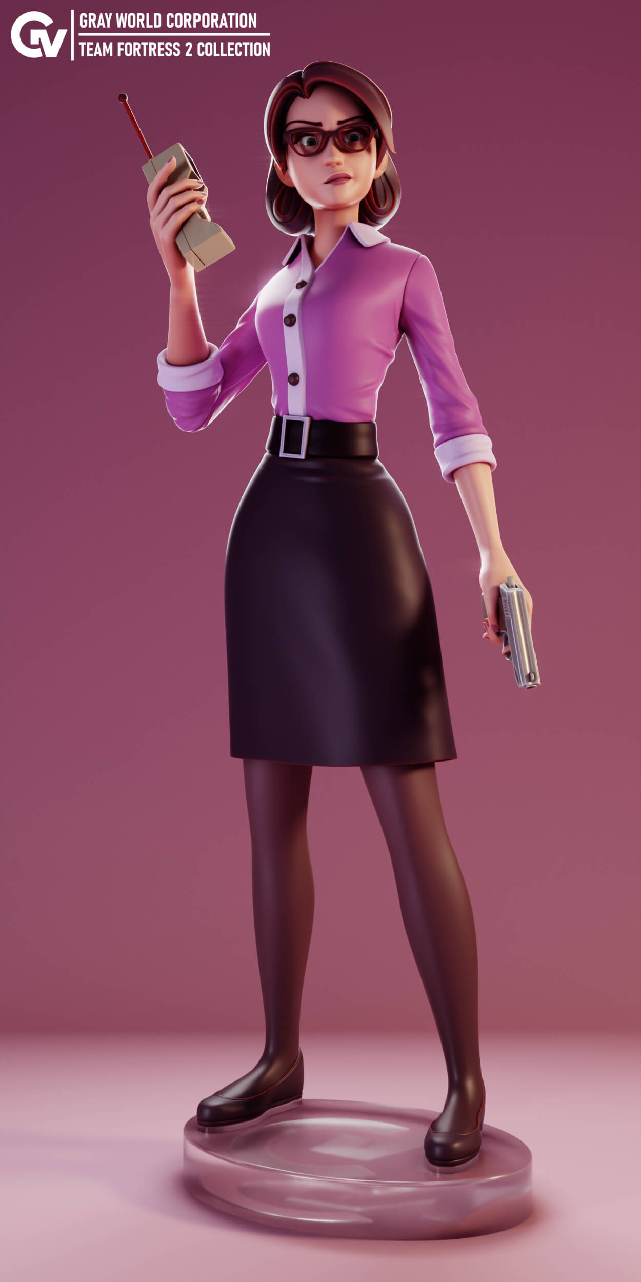 Miss Pauling - Team Fortress 2 3D Print Model by Gray World Corporation
