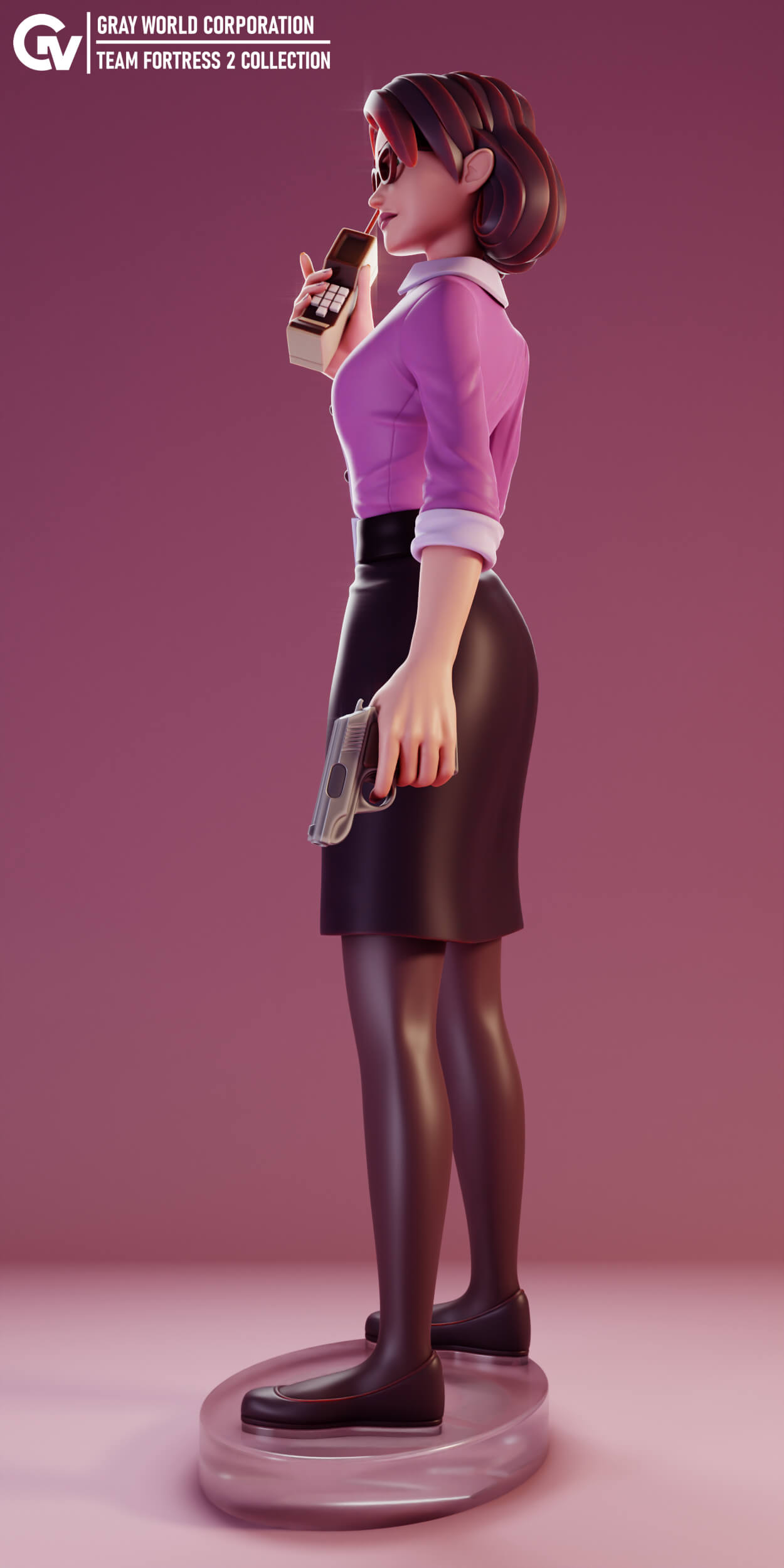 Miss Pauling - Team Fortress 2 3D Print Model by Gray World Corporation