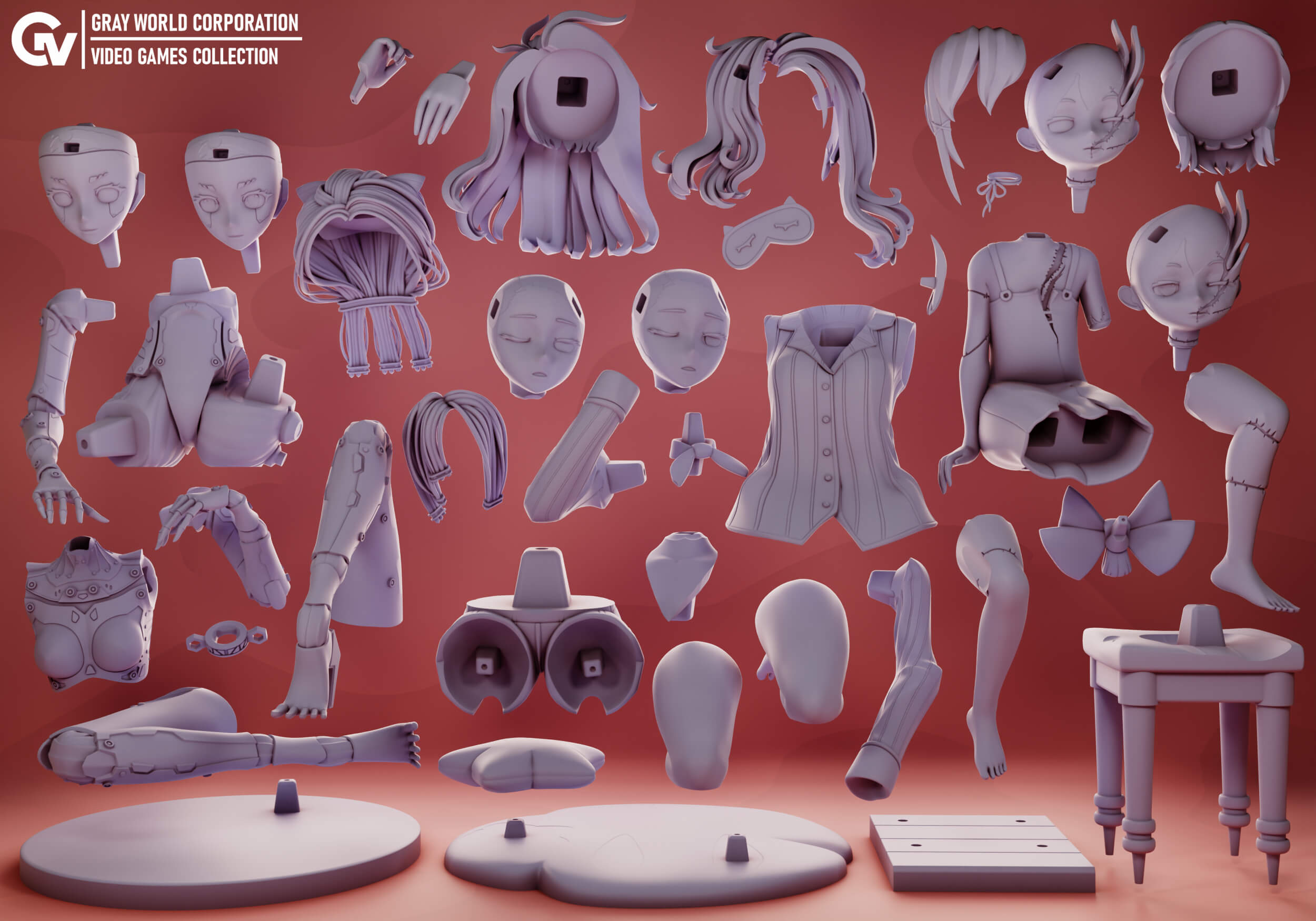 Mita 4 - Miside 3D Model by Gray World Corporation