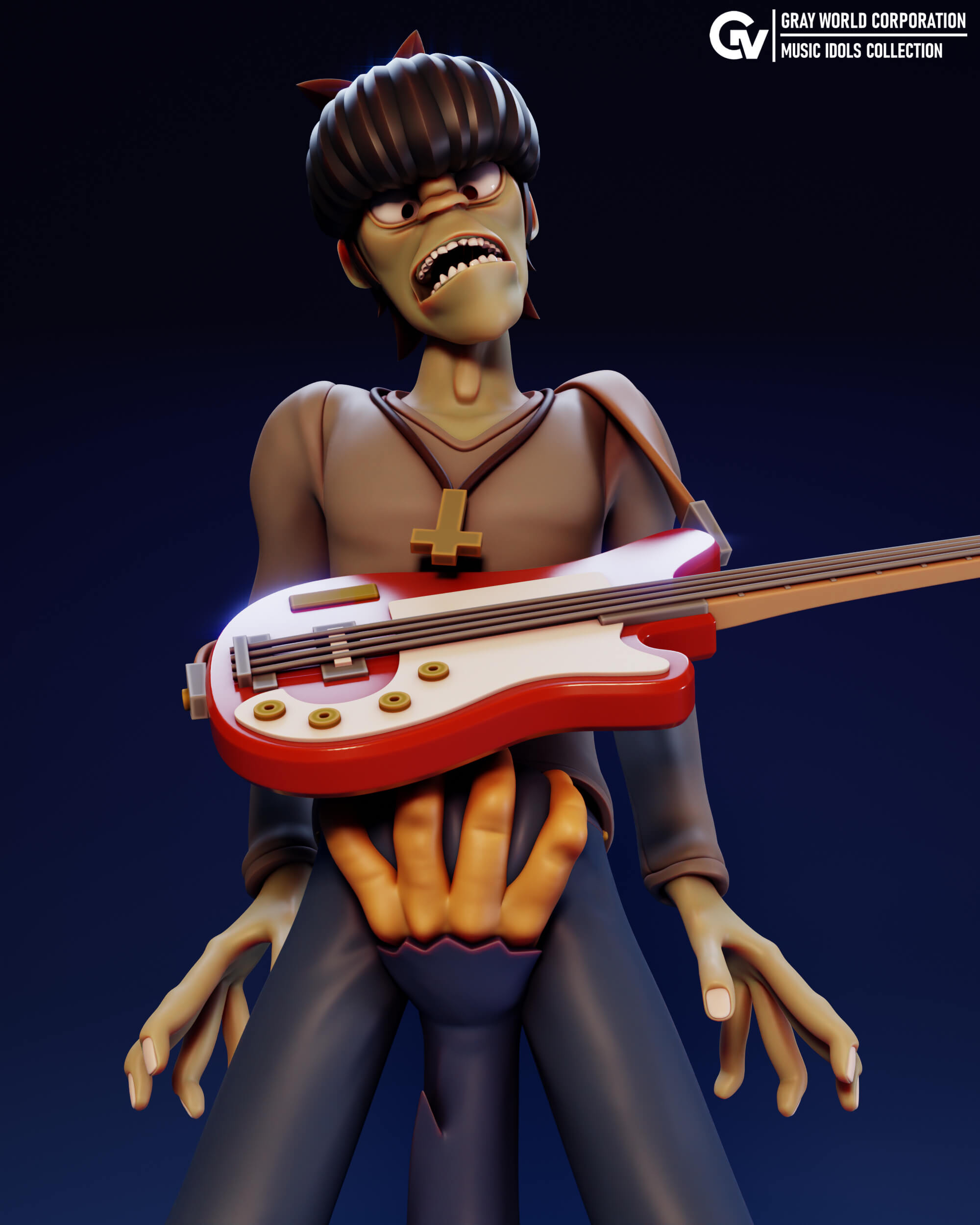 Murdoc "Clint Eastwood" - Gorillaz 3D Model by Gray World Corporation