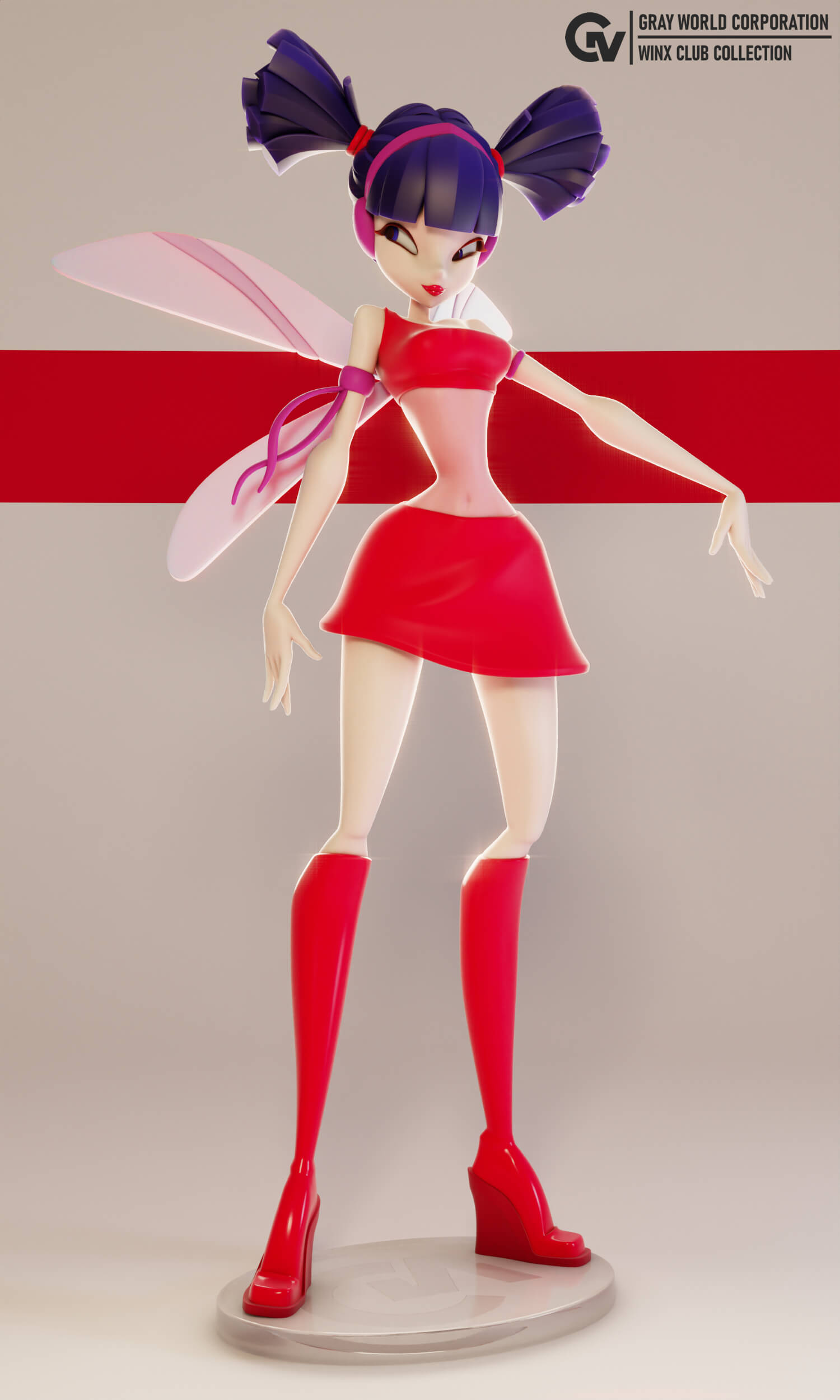 Musa Fairy Form - Winx Club 3D Model by Gray World Corporation