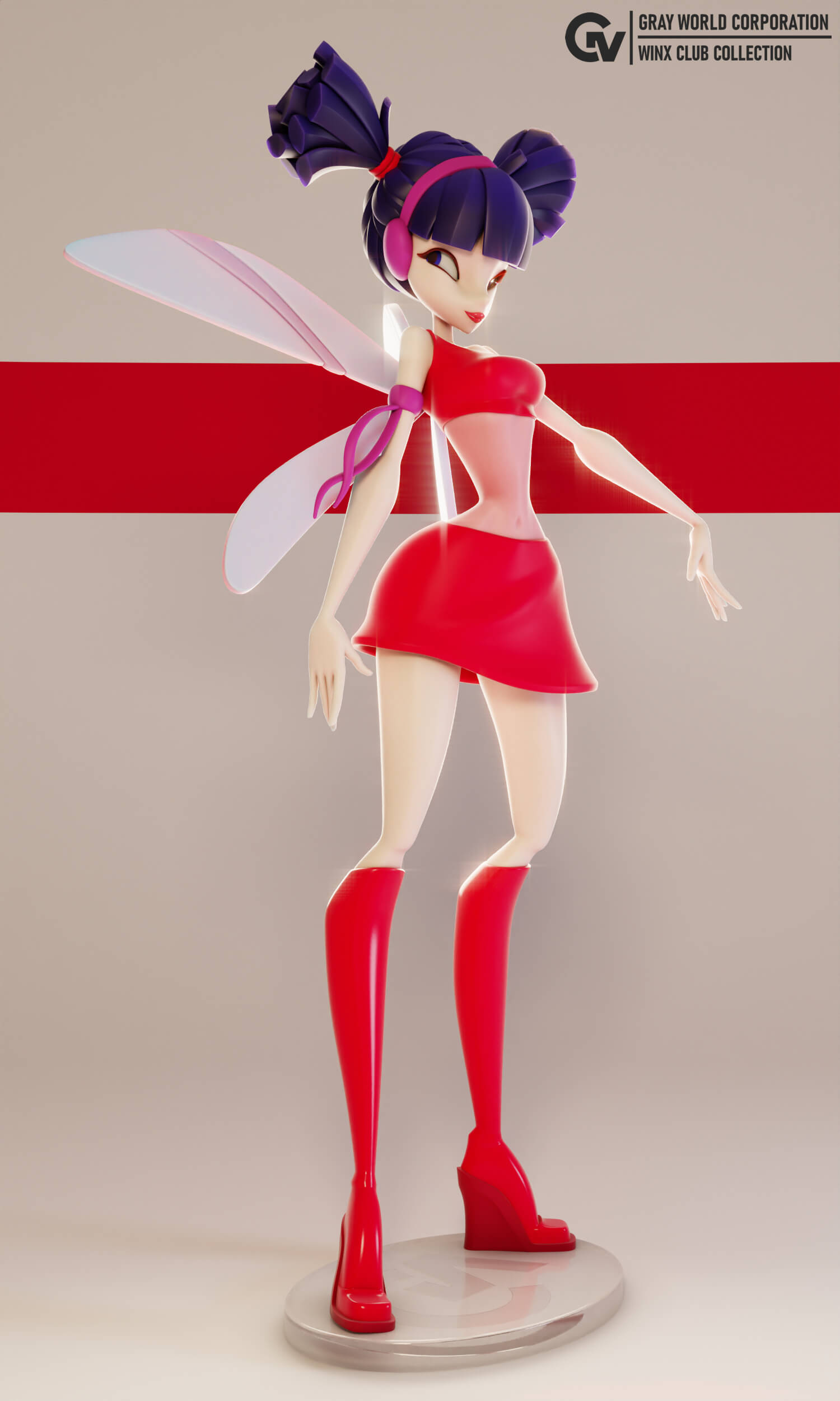 Musa Fairy Form - Winx Club 3D Model by Gray World Corporation