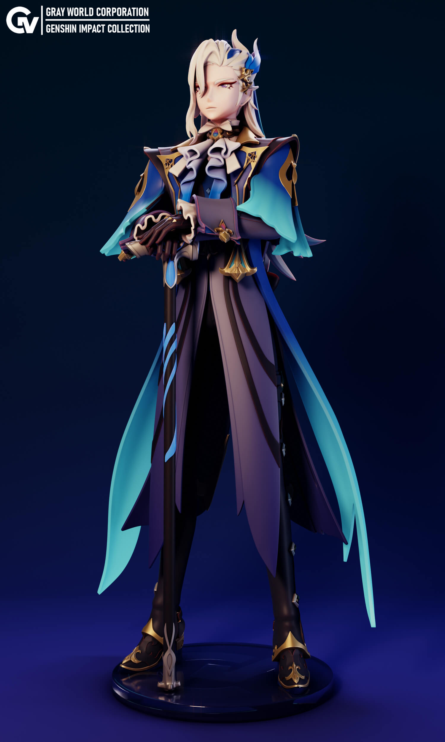 Neuvillette - Genshin Impact 3D Model by Gray World Corporation