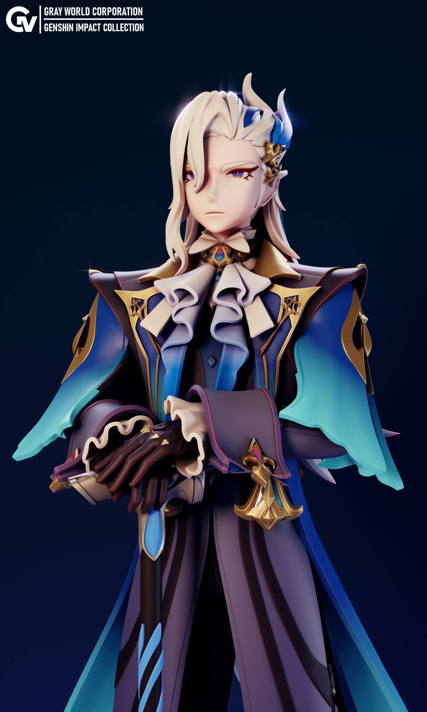 Neuvillette - Genshin Impact 3D Model by Gray World Corporation