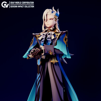 Neuvillette - Genshin Impact 3D Model by Gray World Corporation