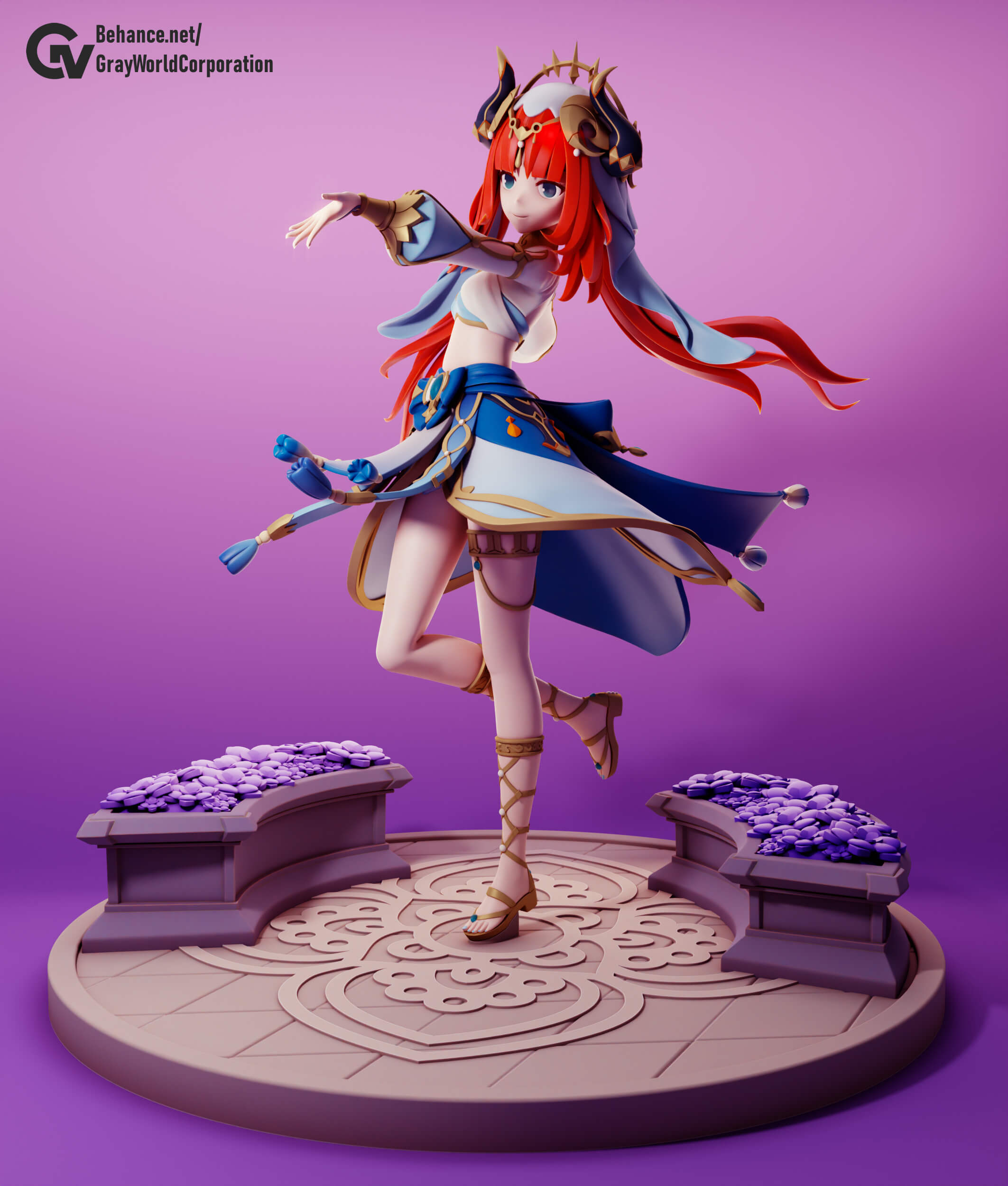 Nilou - Genshin Impact 3D Model by Gray World Corporation