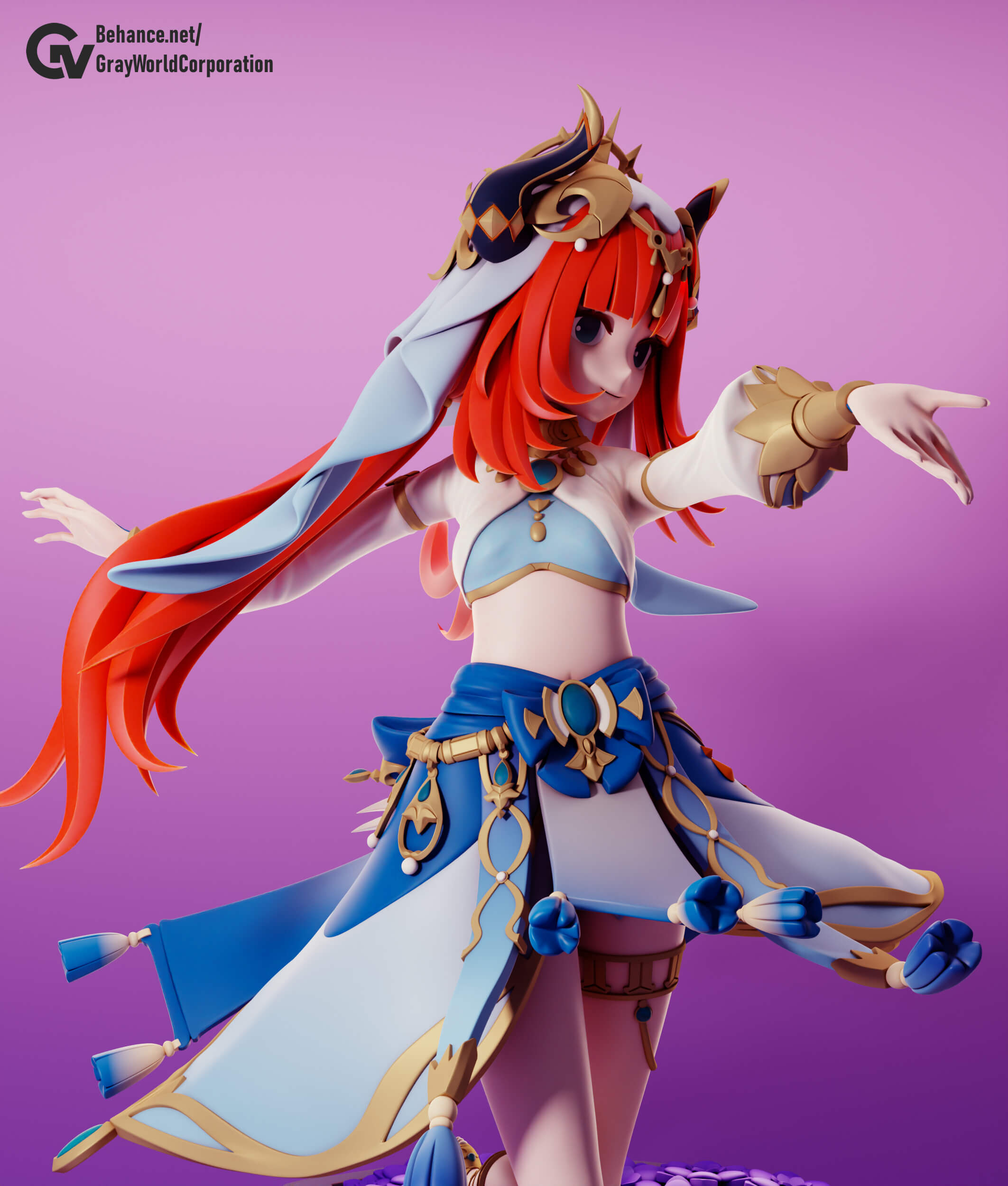 Nilou - Genshin Impact 3D Model by Gray World Corporation