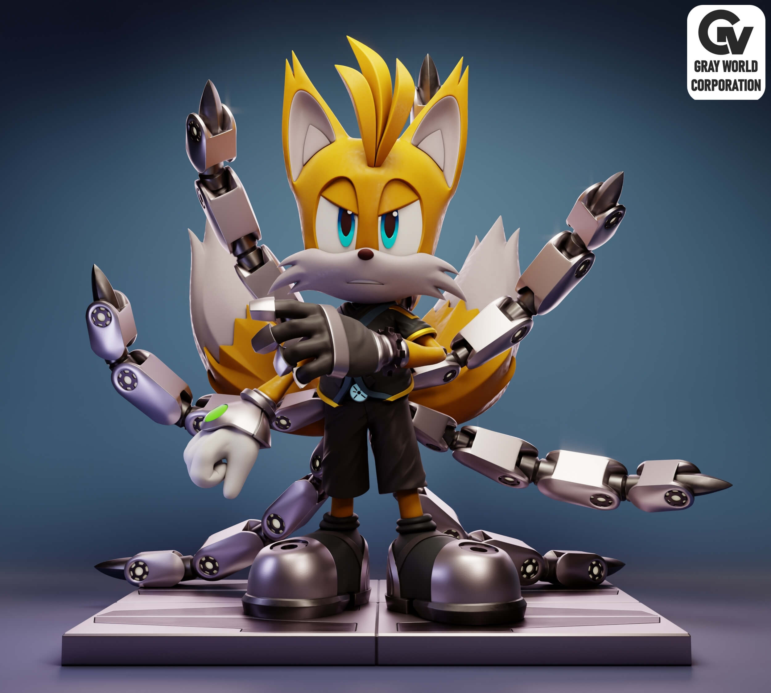 Nine - Sonic The Hedgehog 3D Model by Gray World Corporation