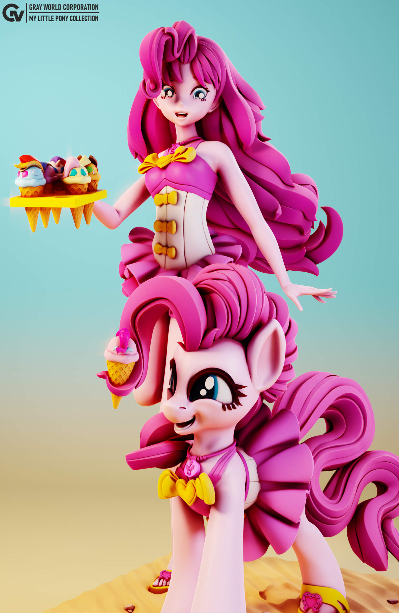 Pink Beach Sand Set - My Little Pony 3D Model by Gray World Corporation
