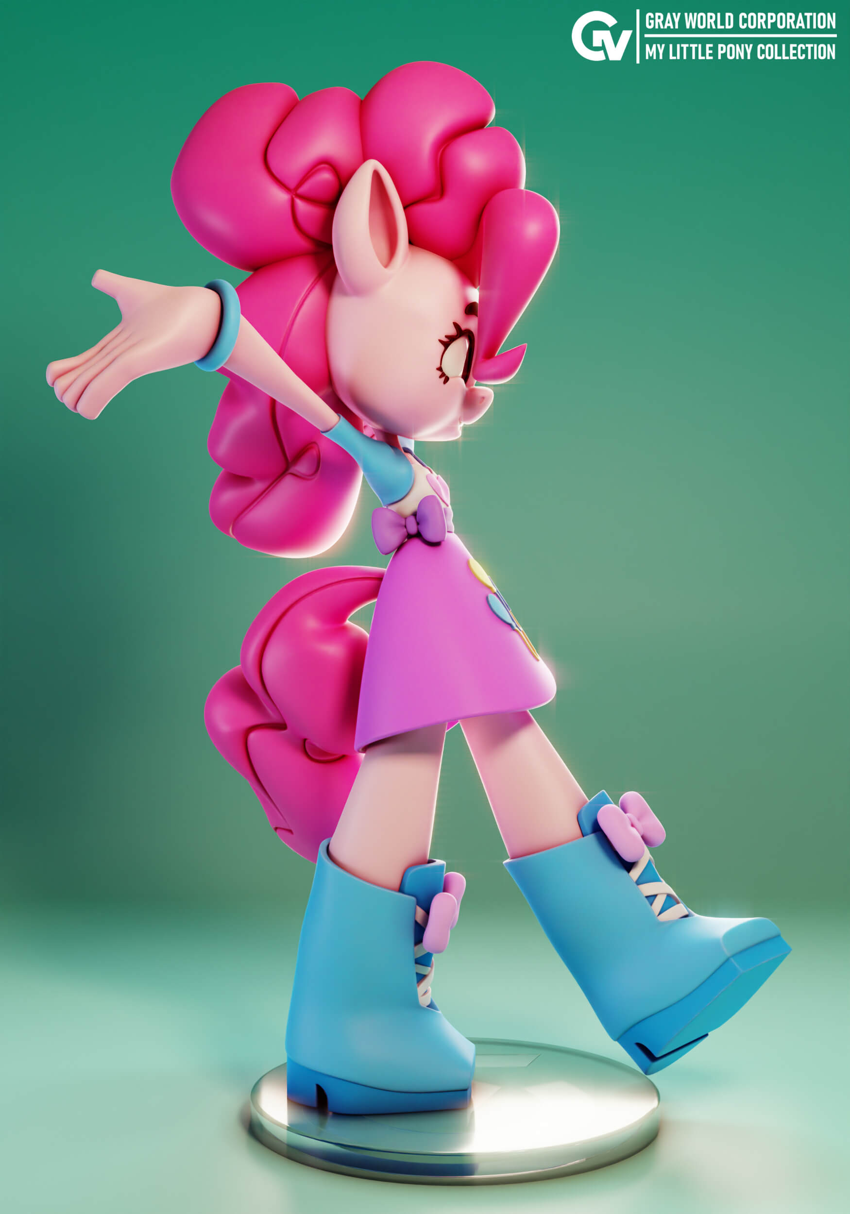 Pinkie Pie "Chibi" - MLP 3D Print Model by Gray World Corporation