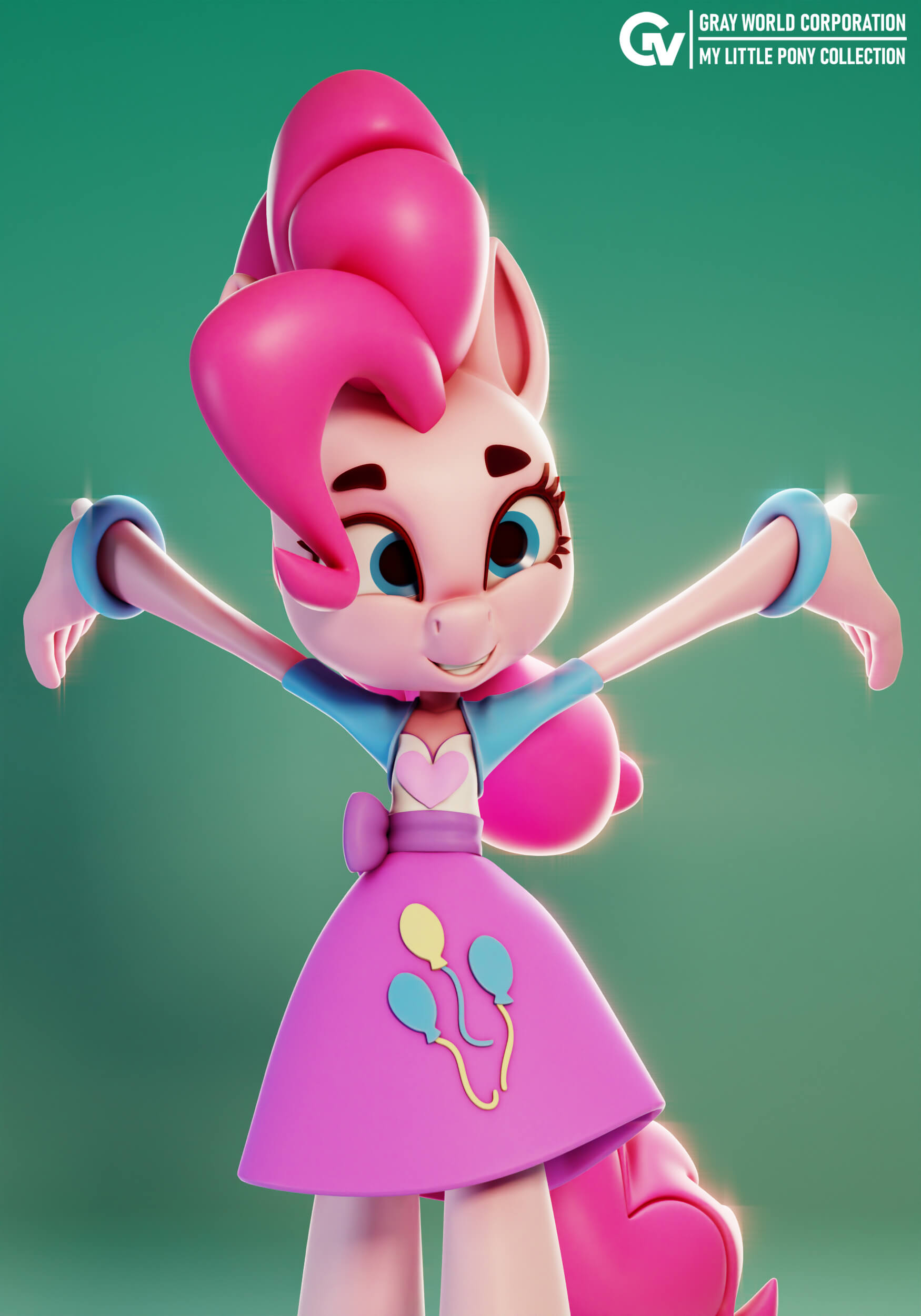 Pinkie Pie "Chibi" - My Little Pony 3D Model by Gray World Corporation
