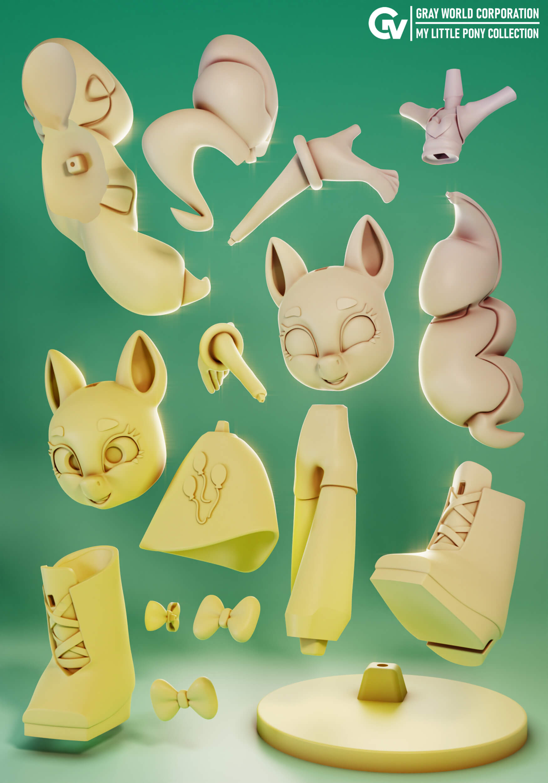 Pinkie Pie "Chibi" - MLP 3D Print Model by Gray World Corporation