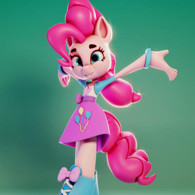 Pinkie Pie "Chibi" - My Little Pony 3D Model by Gray World Corporation