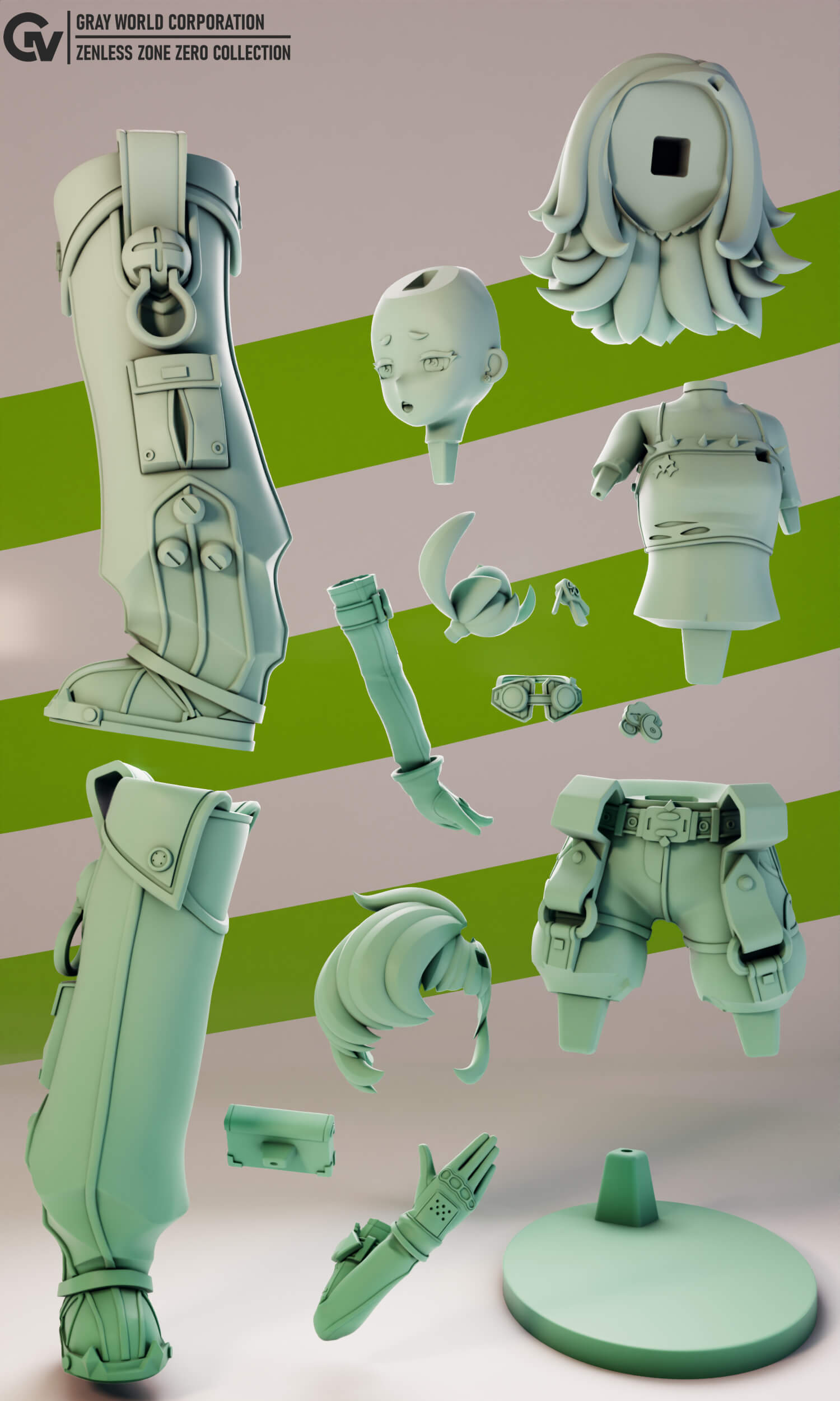 Piper Wheel - Zenless Zone Zero 3D Model by Gray World Corporation