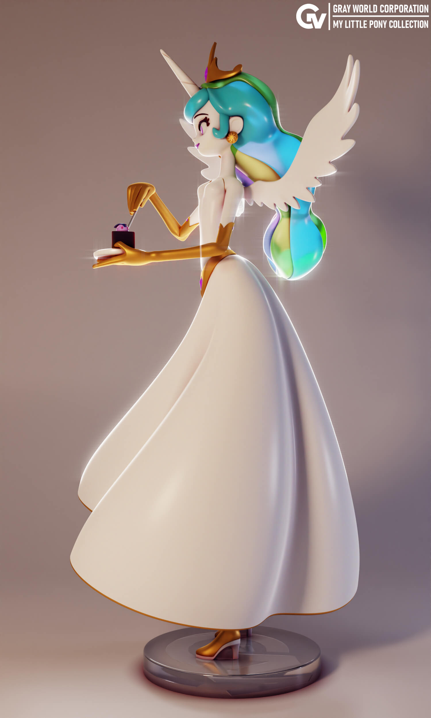 Princess Celestia 2 - My Little Pony 3D Model by Gray World Corporation